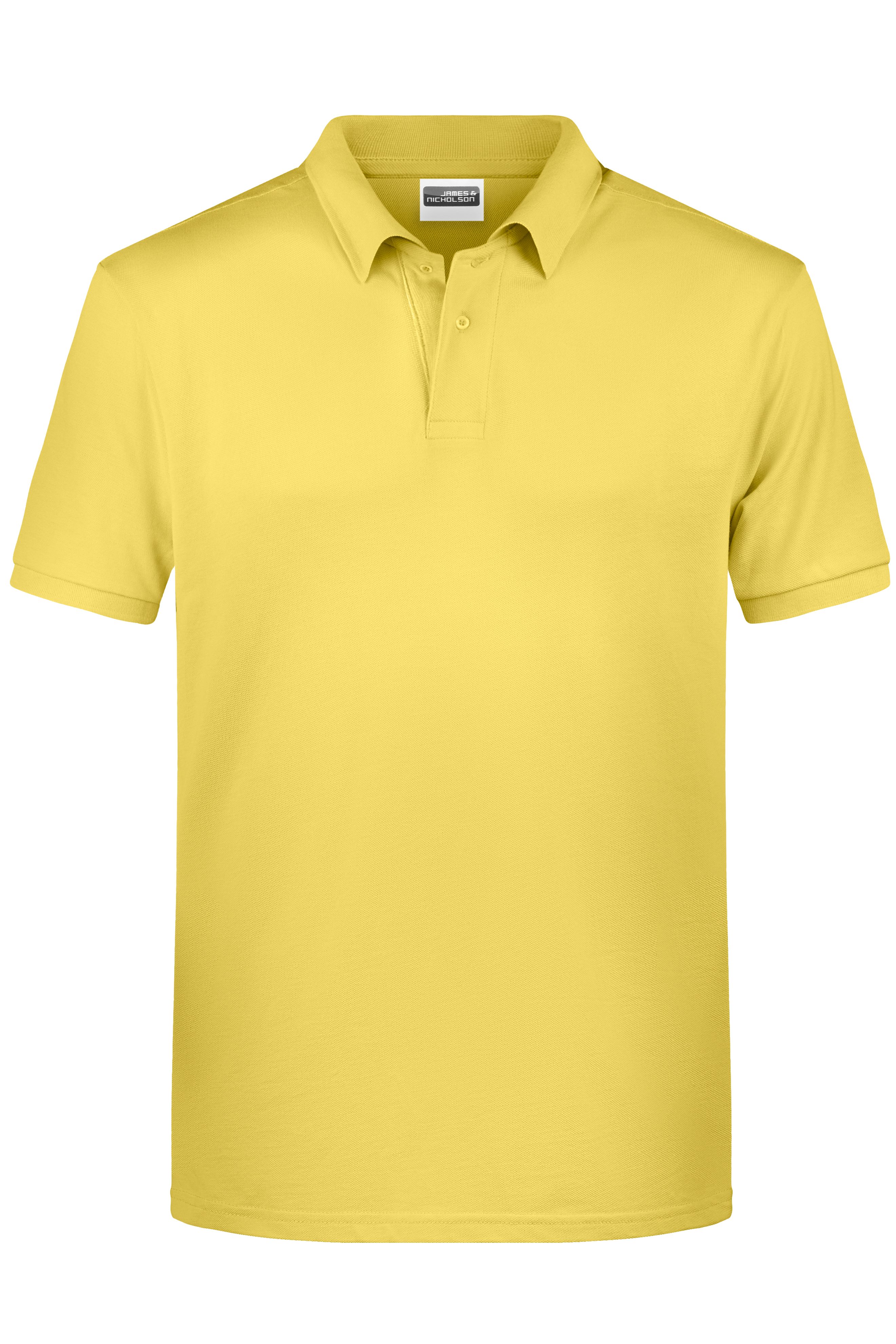 Herren Men's Basic Polo Light-yellow-Daiber
