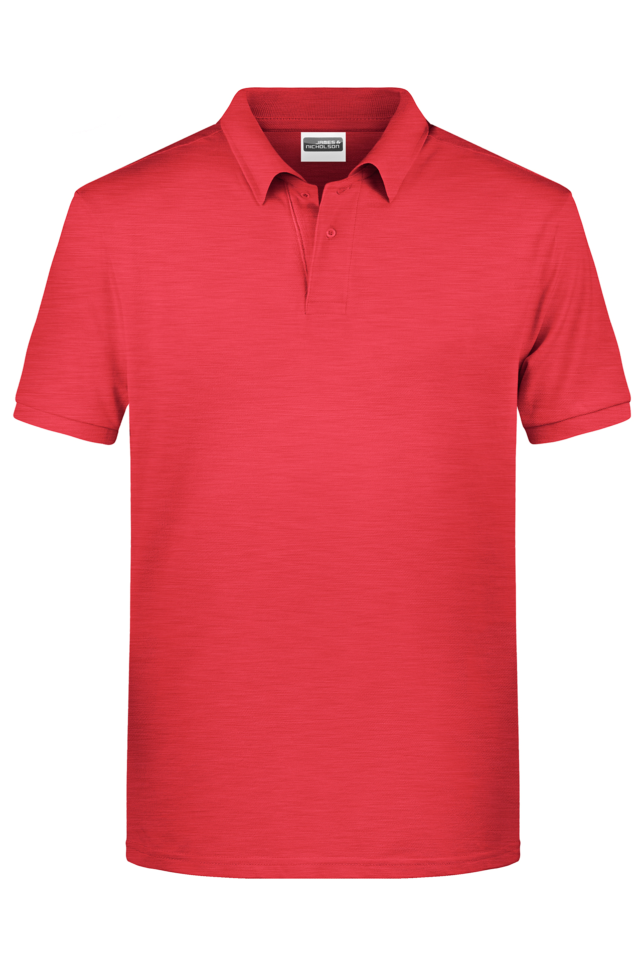 Men Men's Basic Polo Carmine-red-melange-Daiber