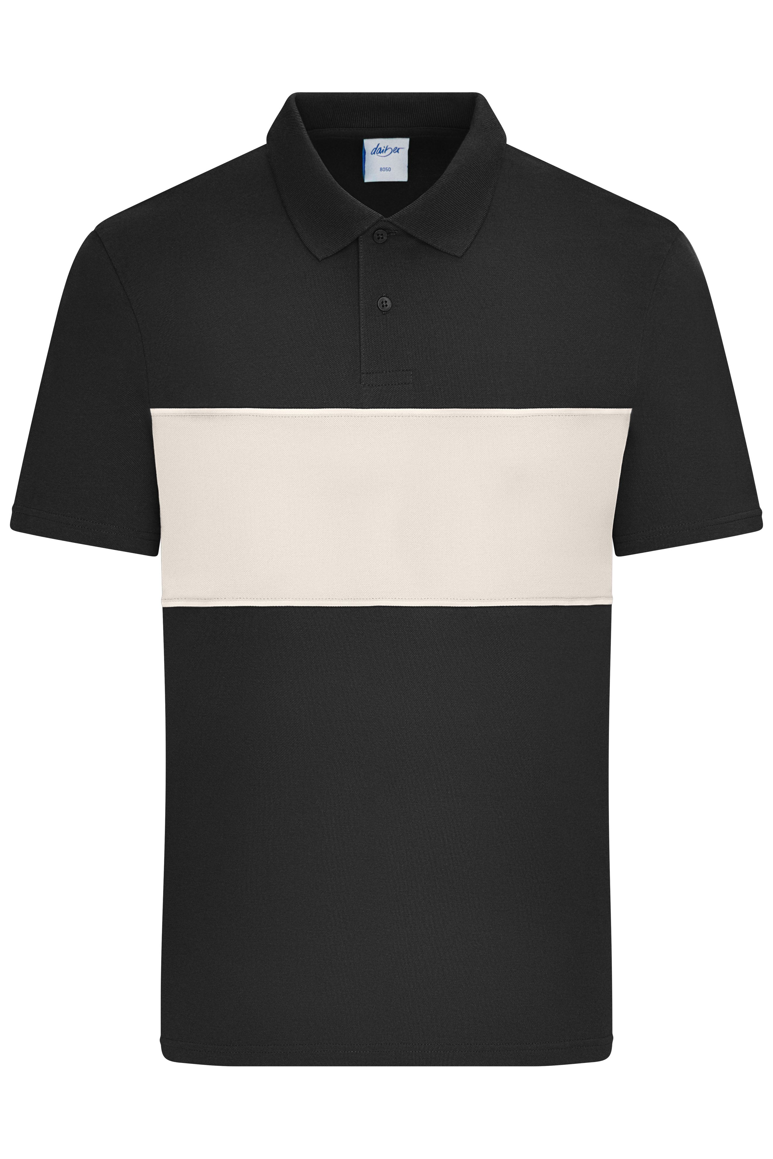 Unisex Polo colour-block UNISEX OCS Standard Black/sandstone-Daiber