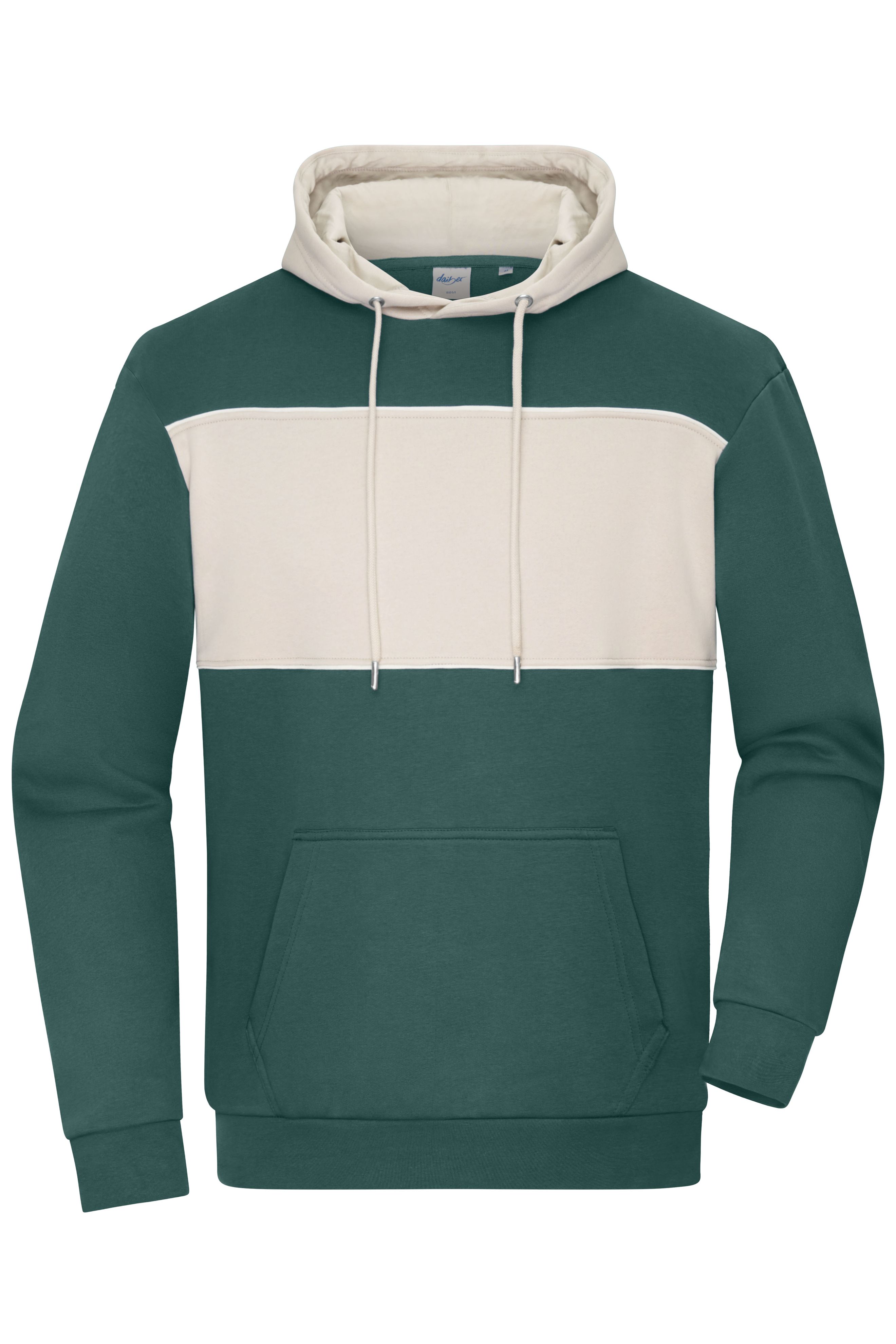 Unisex Sweat-Hoody colour-block UNISEX OCS Blended & RCS Smoky-green ...