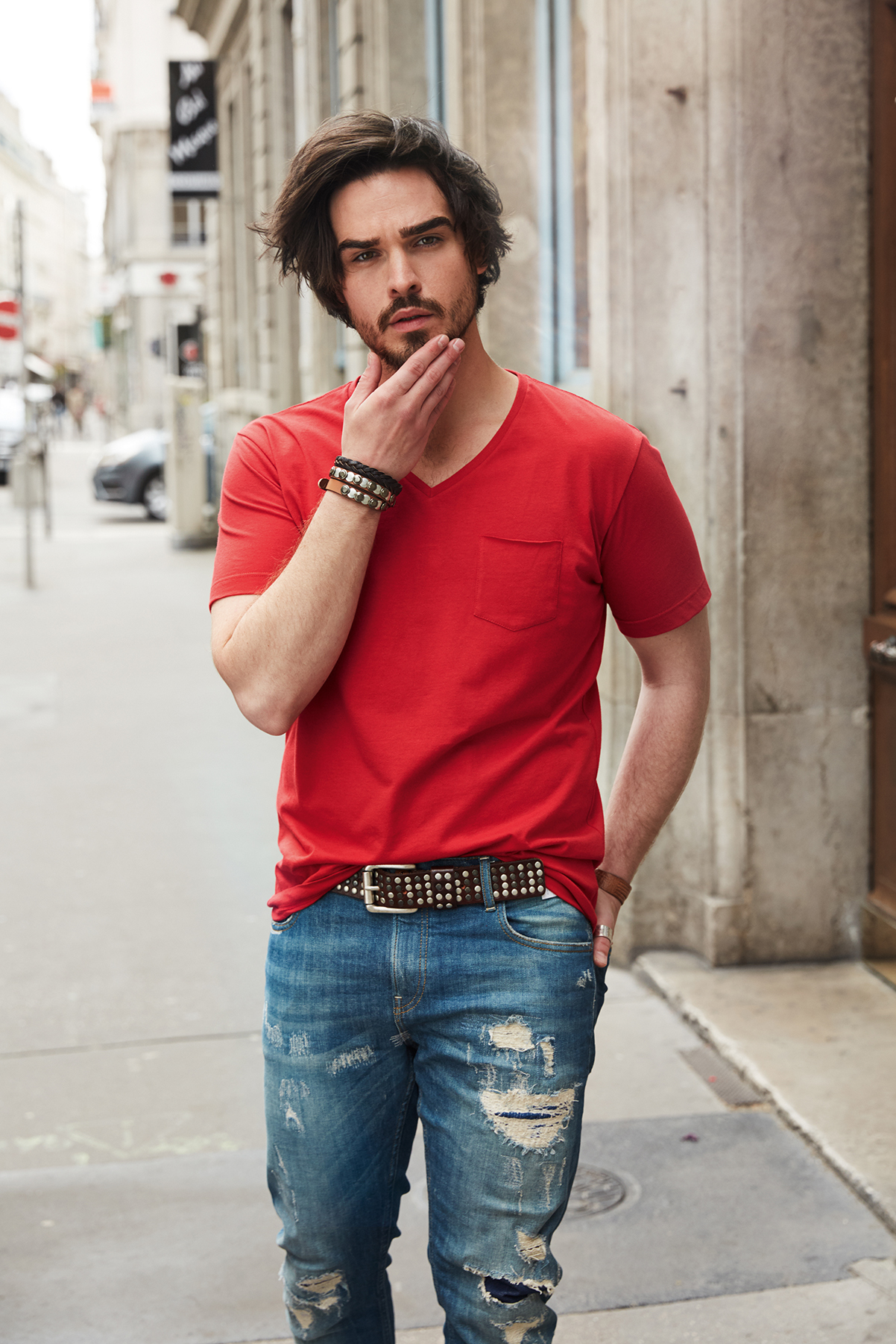 Herren Men's-T Pocket Navy-Daiber