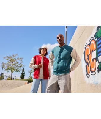 Unisex College-Jacket UNISEX OCS Blended & RCS Carmine-red/sandstone-Daiber