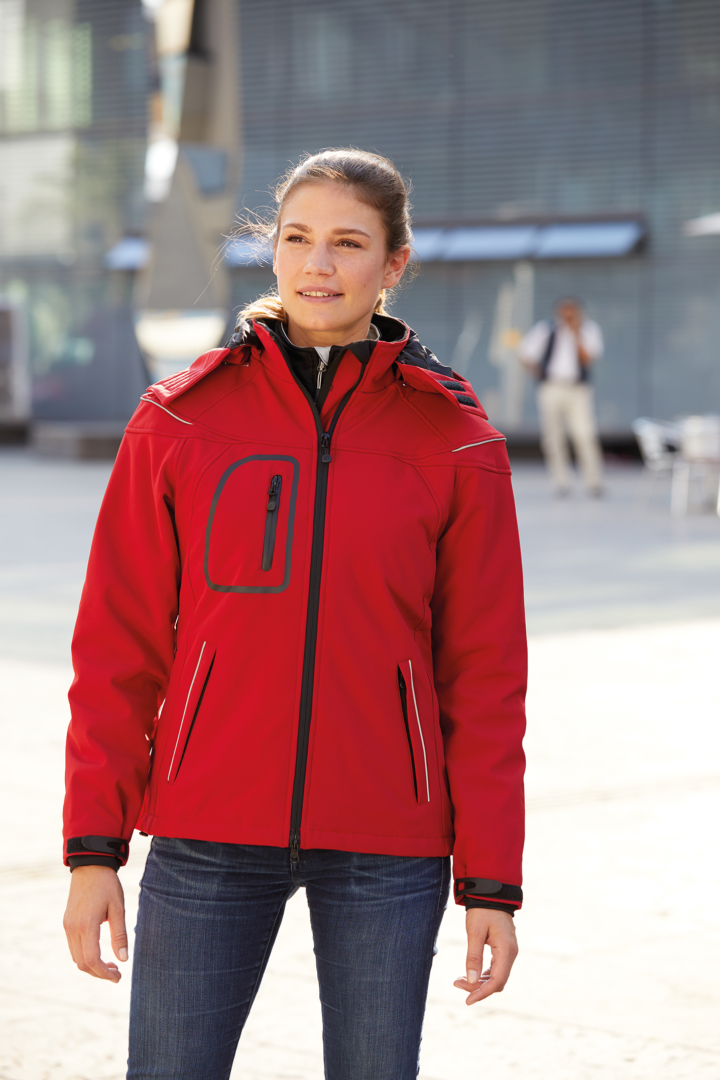 Femme Veste hiver softshell femme Rouge-Daiber