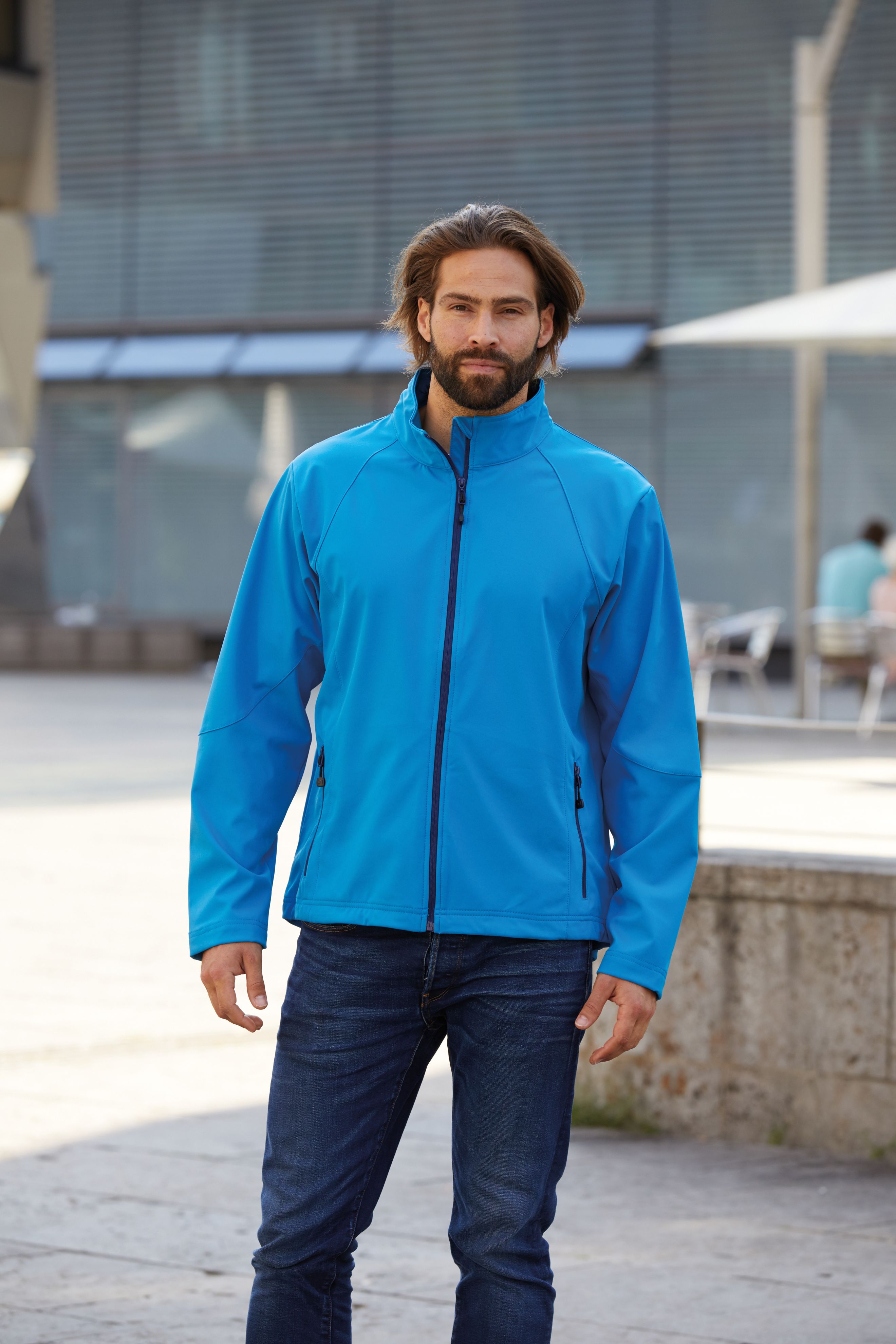 Men Men's Softshell Jacket Orange-Daiber