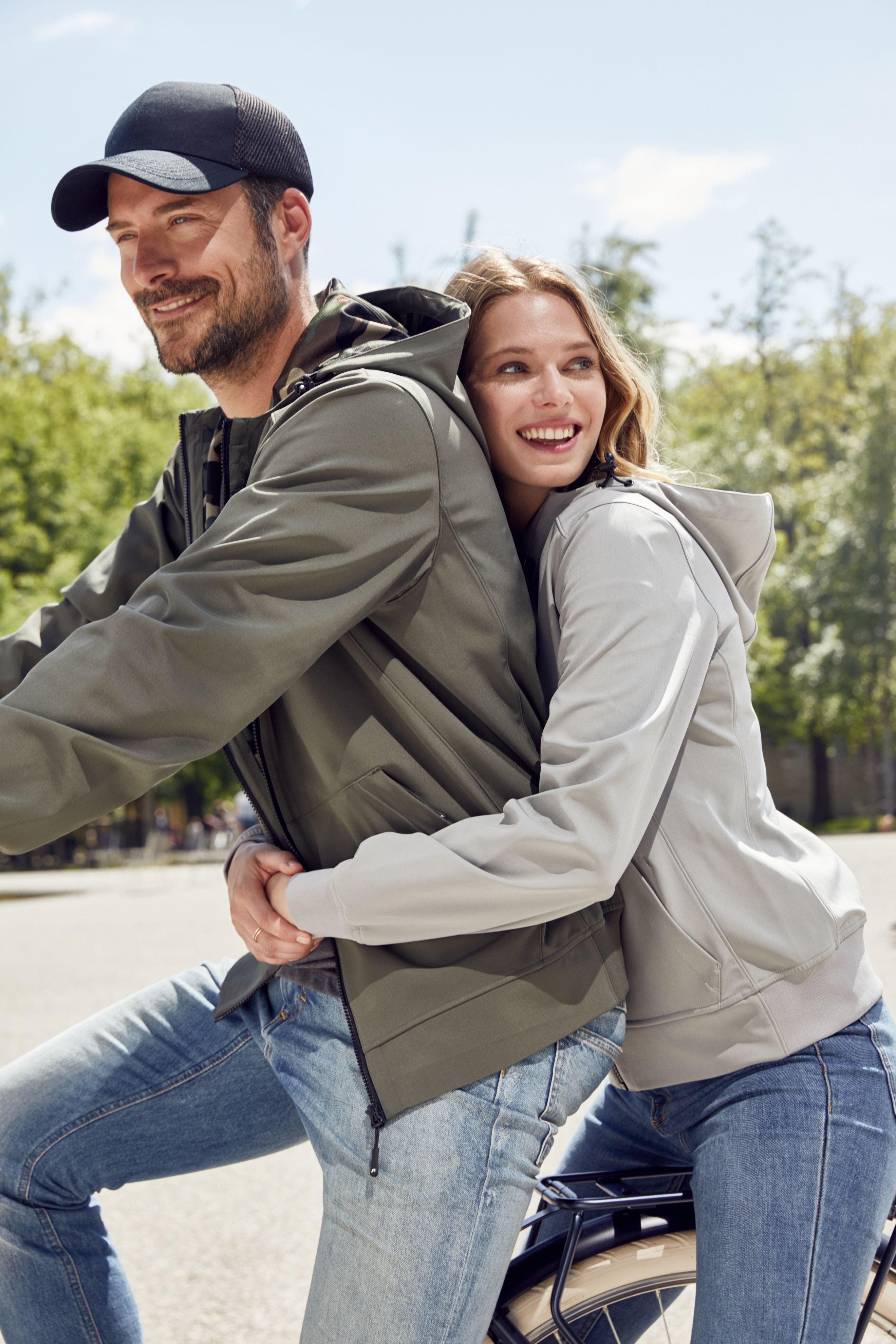 Men Men's Hooded Softshell Jacket Olive/camouflage-Daiber