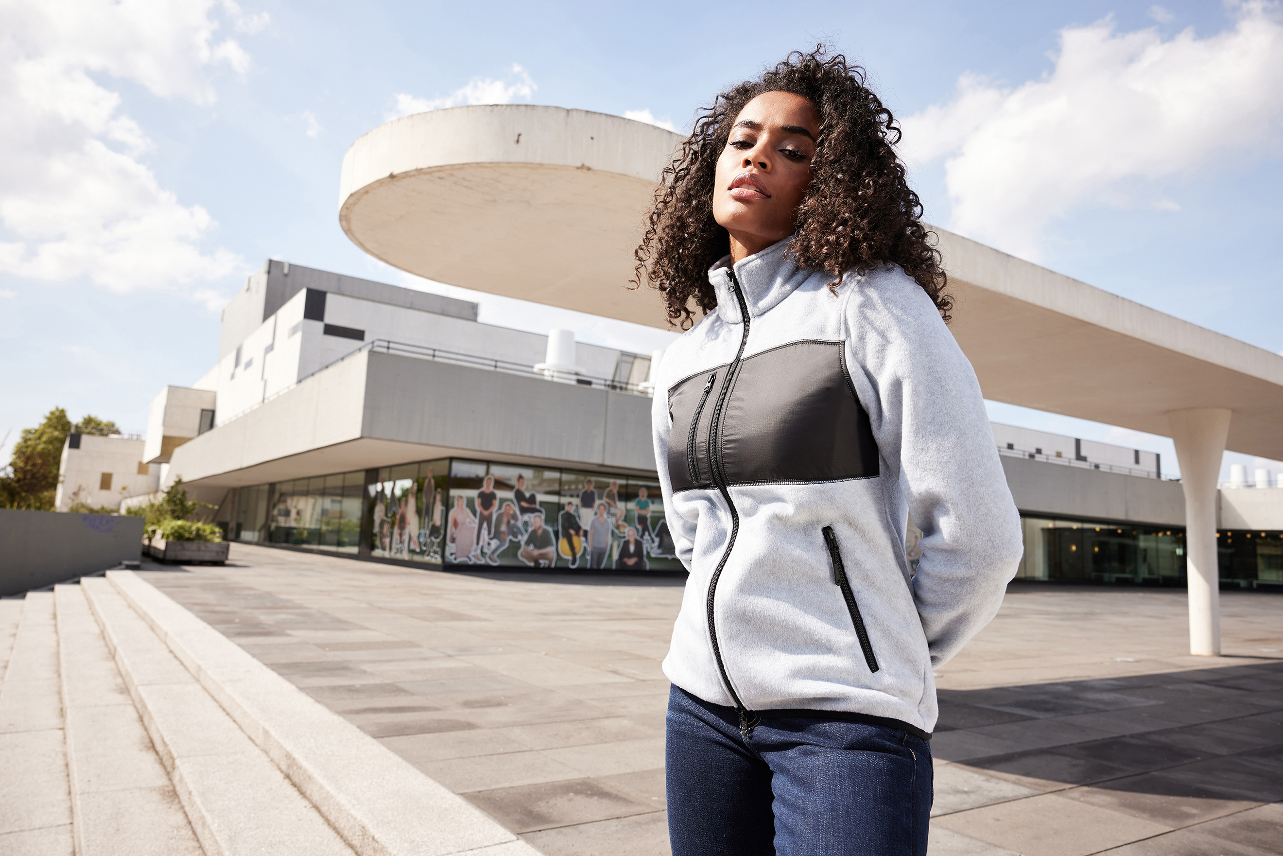 Ladies Ladies' Fleece Jacket GRS Red/black-Daiber