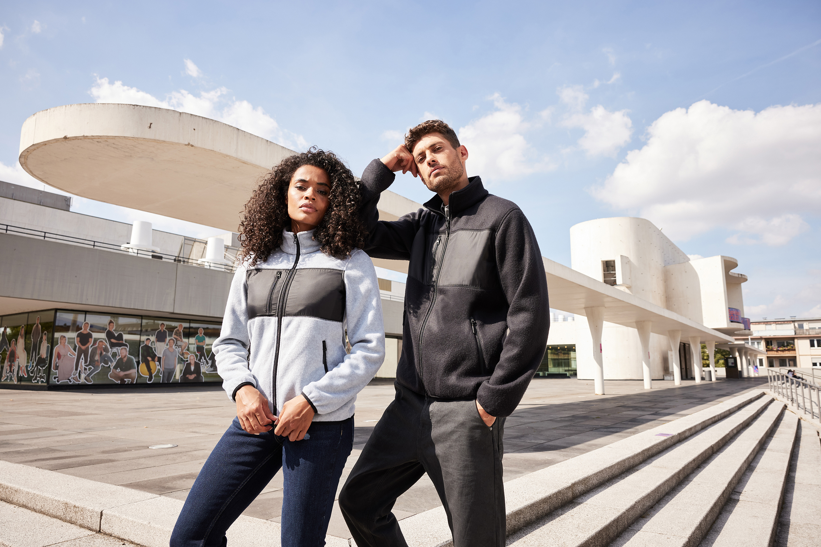 Herren Men's Fleece Jacket GRS Black/black-Daiber