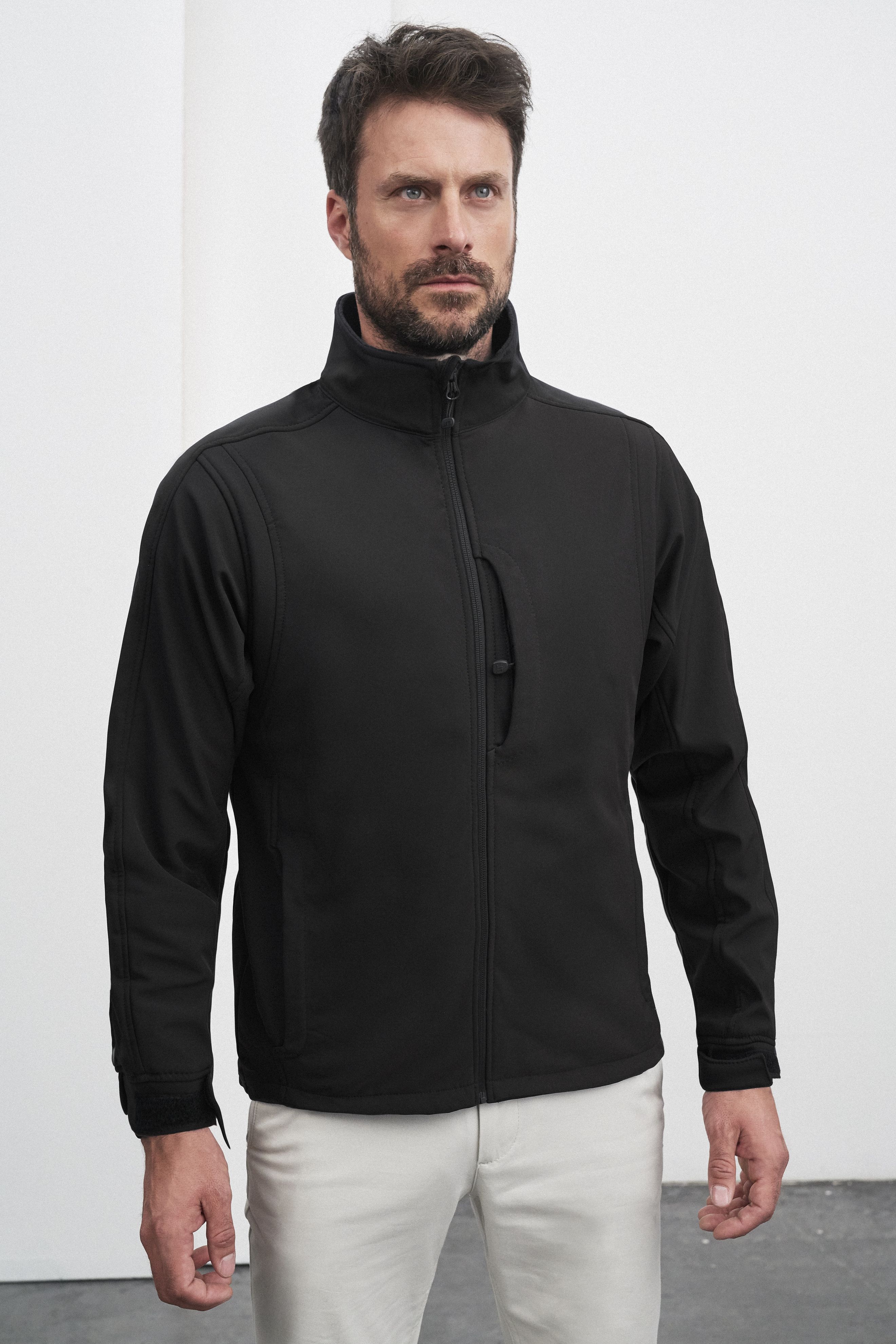 Men Men's Softshell Jacket Black-Daiber
