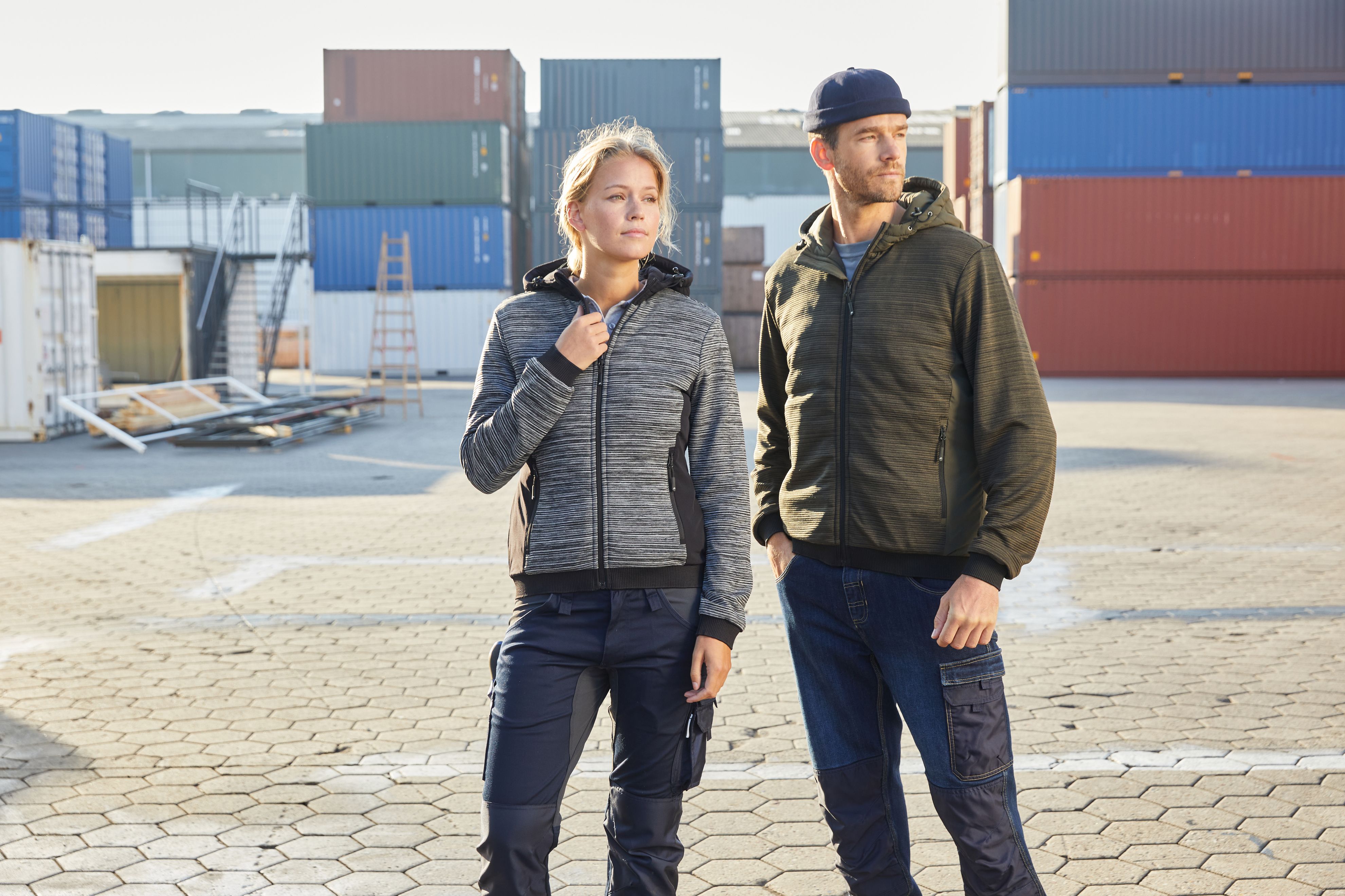 Men Men's Padded Hybrid Jacket Olive-melange/black-Daiber