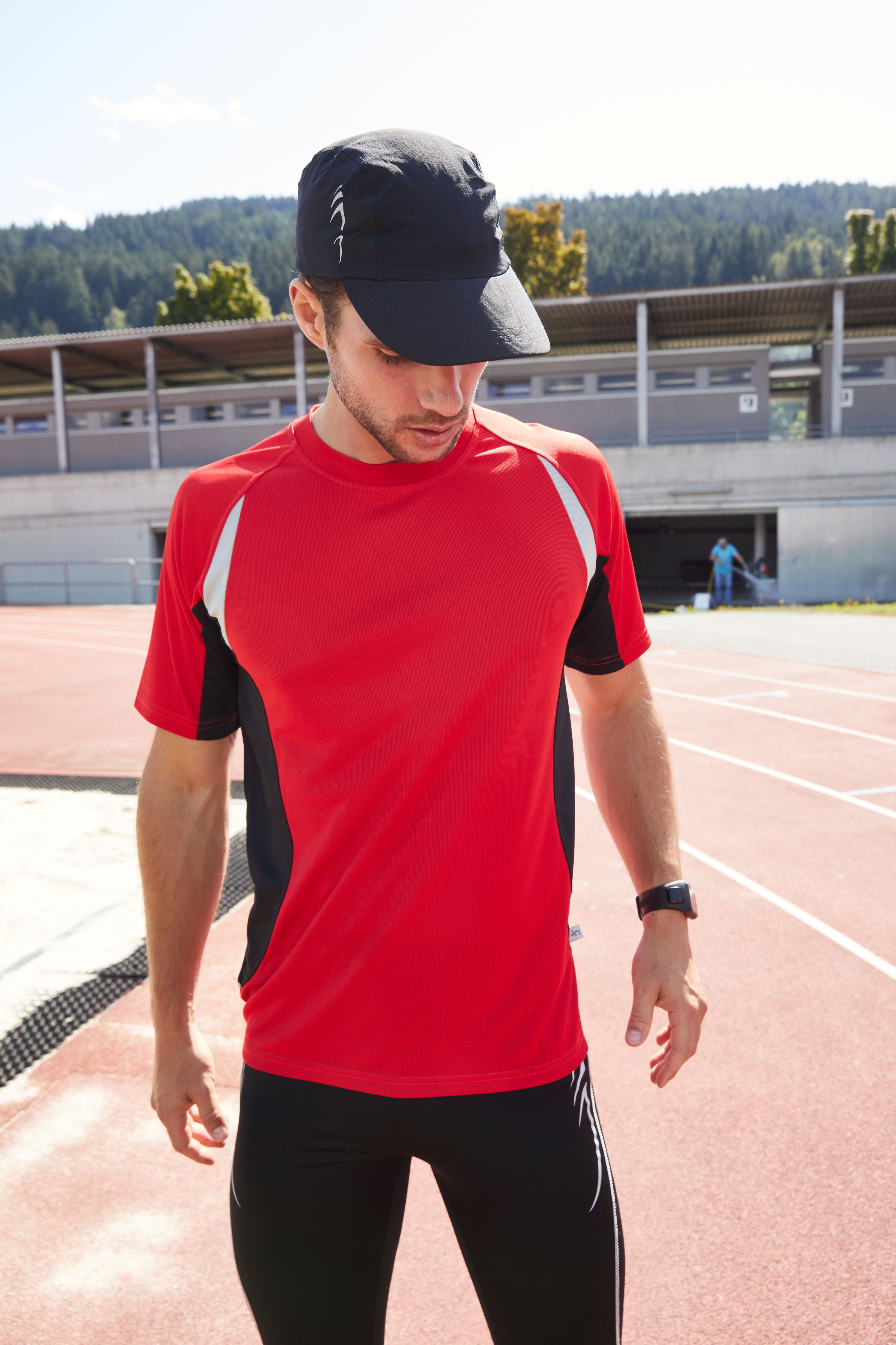 Herren Men's Running-T Red/black-Daiber