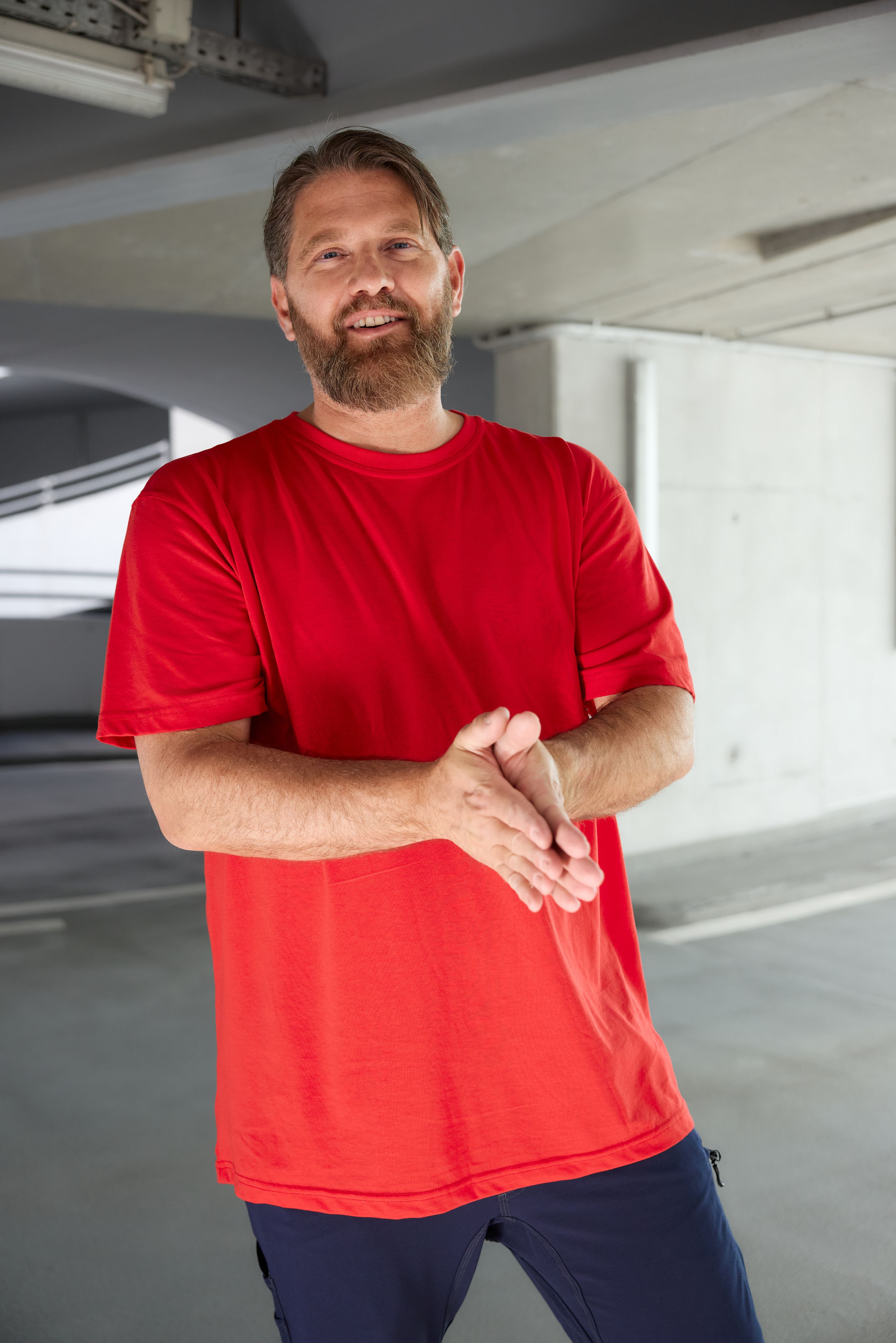 Herren Men's Workwear T-Shirt Red-Daiber