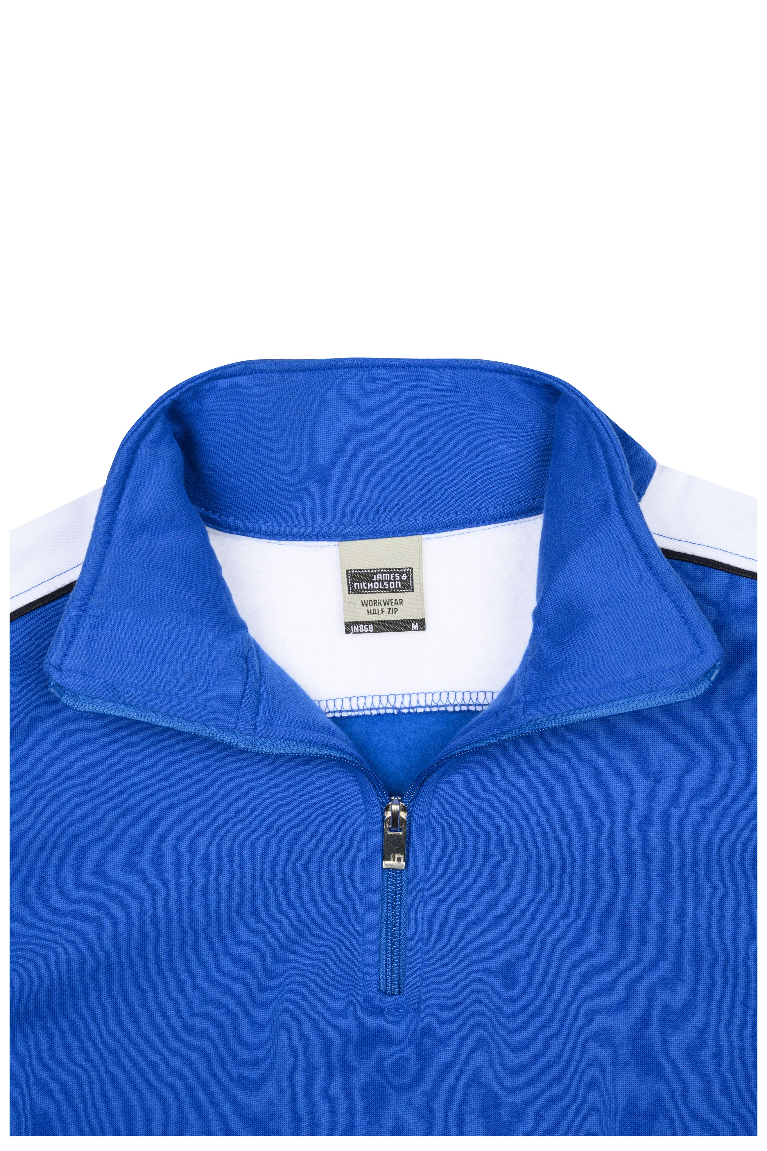 Unisex Workwear Half-Zip Sweat - COLOR - Carbon/red-Daiber