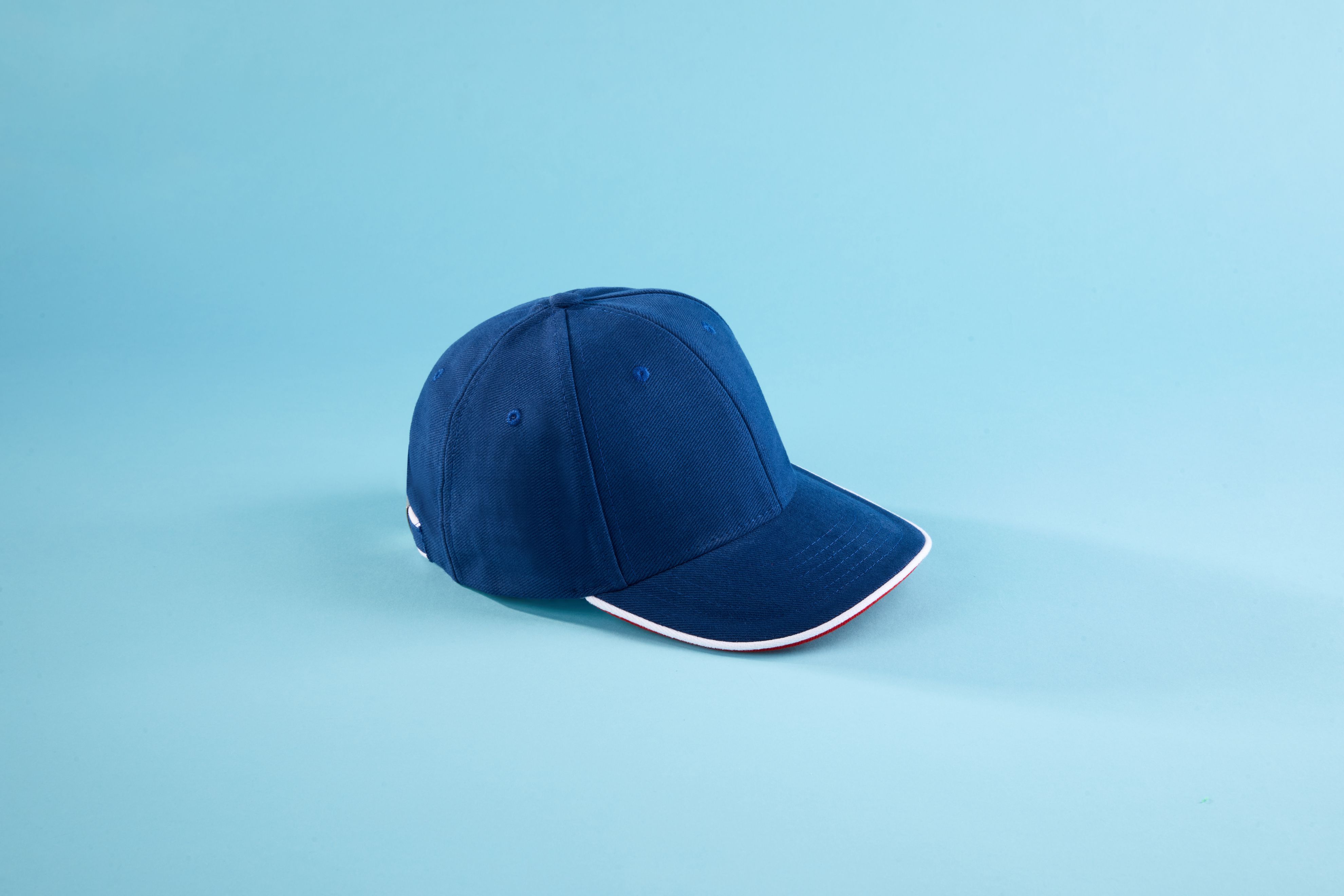 Unisex 6 Panel Double Sandwich Cap Black/red/gold-yellow-Daiber