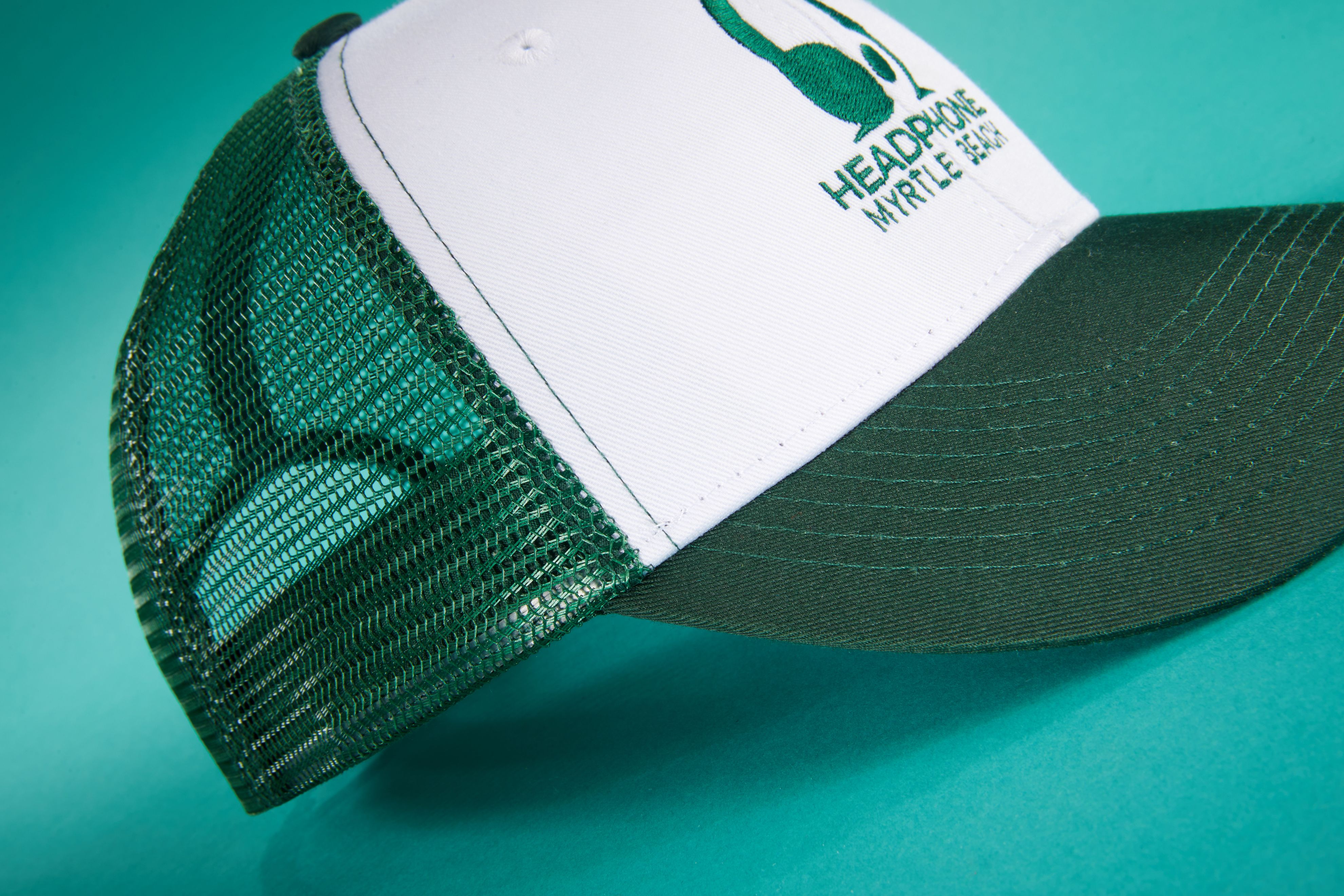 Unisex 6 Panel Mesh Cap Dark-green/dark-green-Daiber