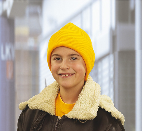 Kids Knitted Cap for Kids Neon-yellow-Daiber