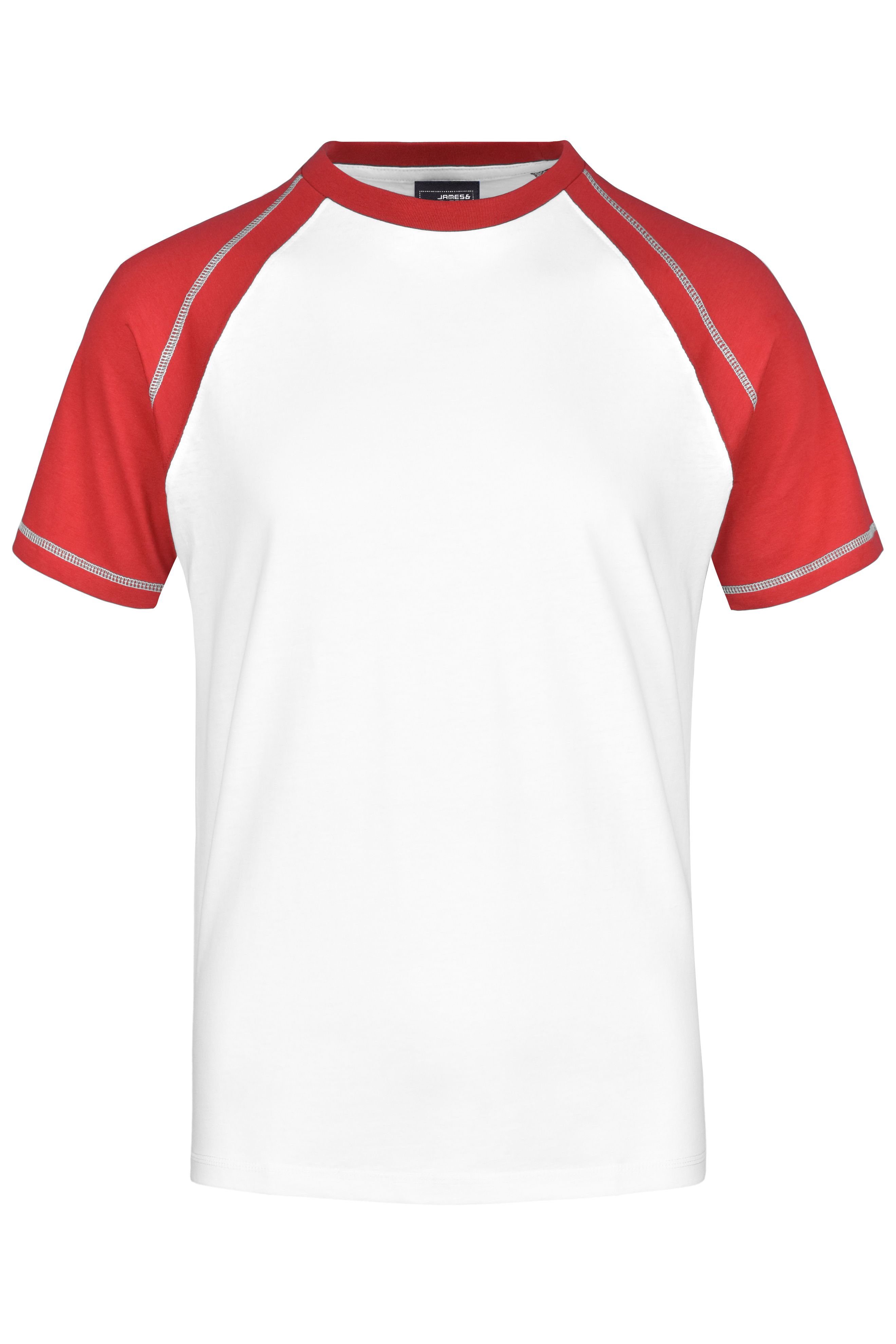 Herren Men's Raglan-T White/red-Daiber