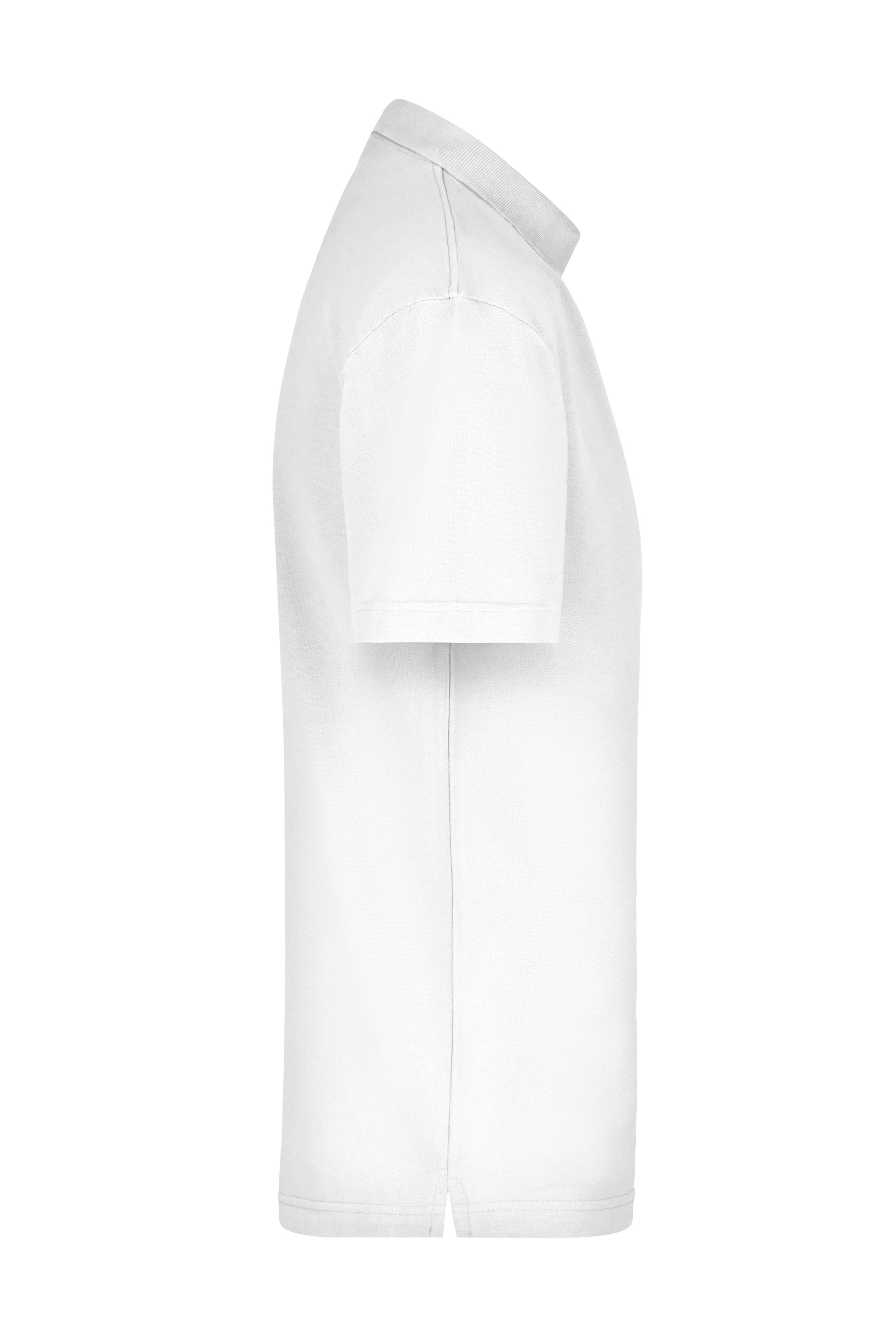 Herren Polo-Piqué Medium White-Daiber