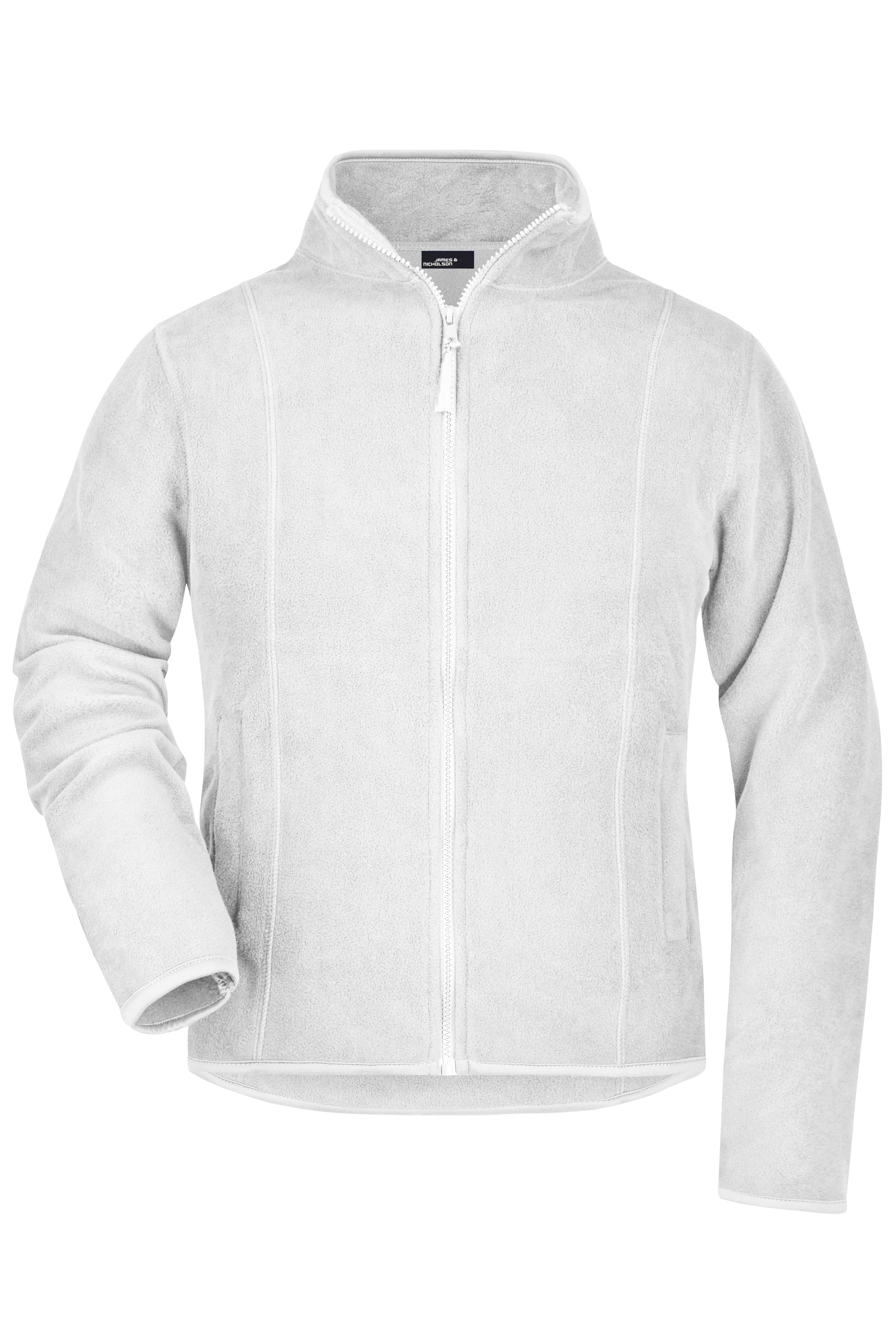 Damen Girly Microfleece Jacket White-Daiber