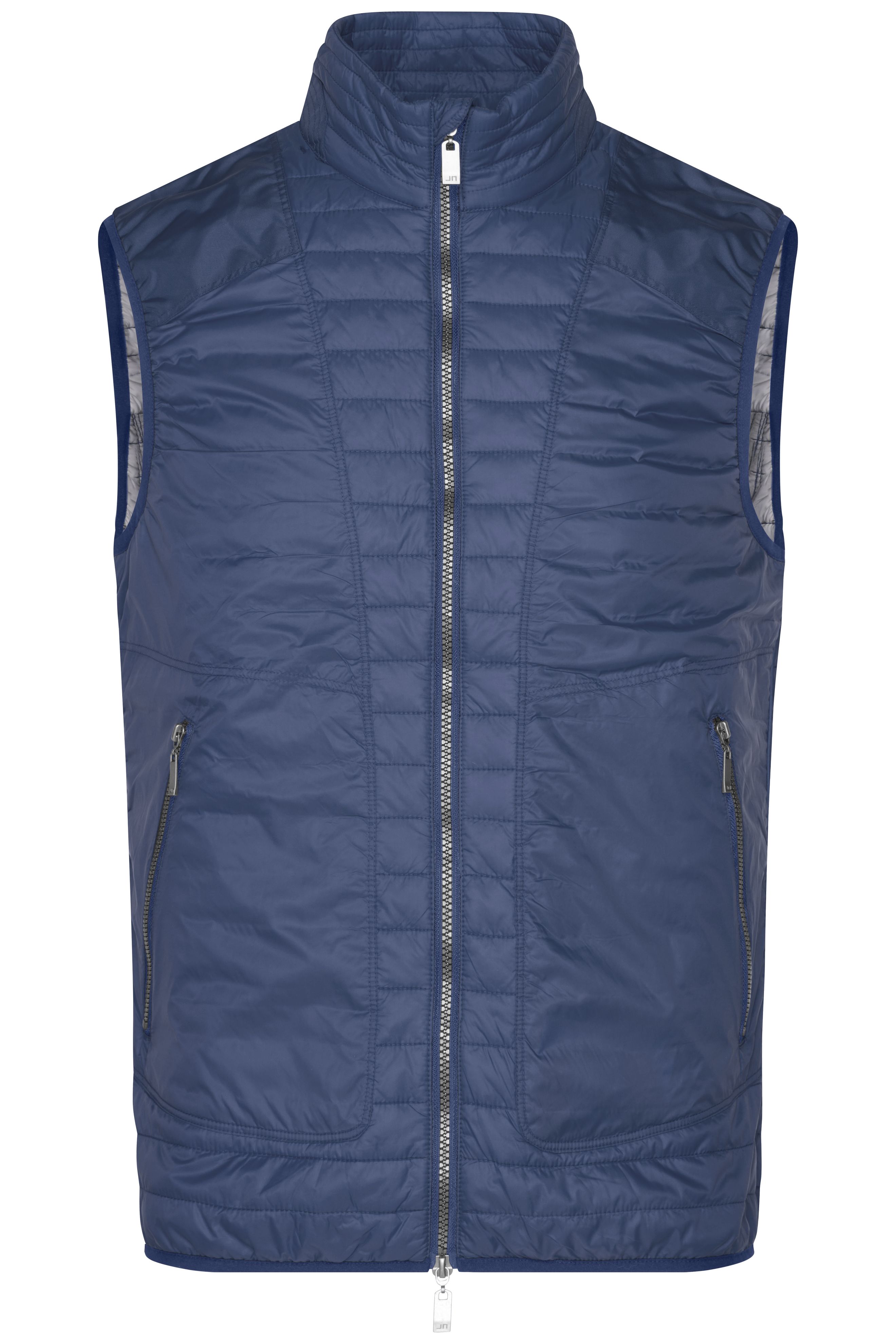 Men Mens Lightweight Vest Navy Silver Daiber