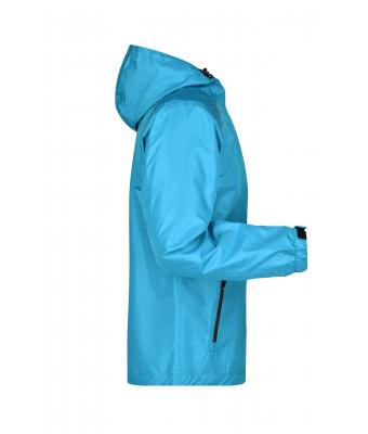 Men Men's Rain Jacket Turquoise/iron-grey-Daiber
