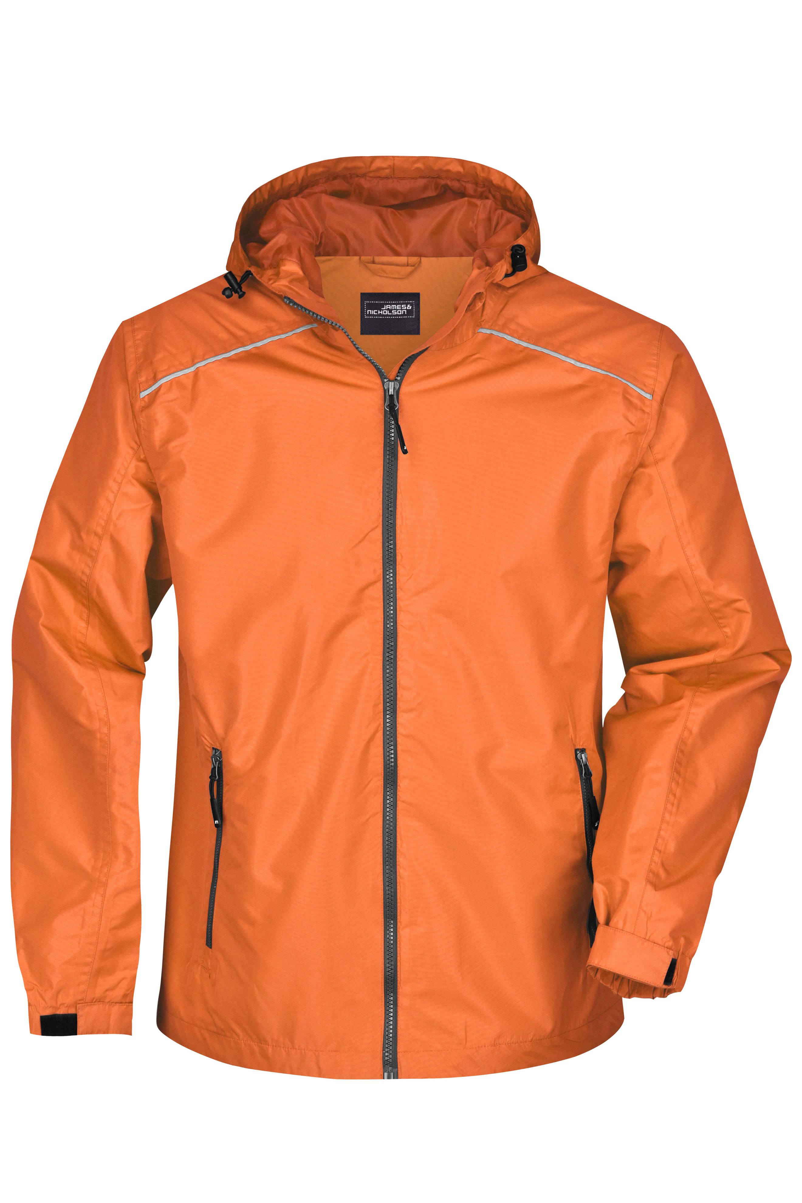 Men Mens Rain Jacket Orange Carbon Daiber