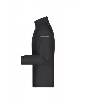 Men Men's Zip-Off Softshell Jacket Black/red-Daiber