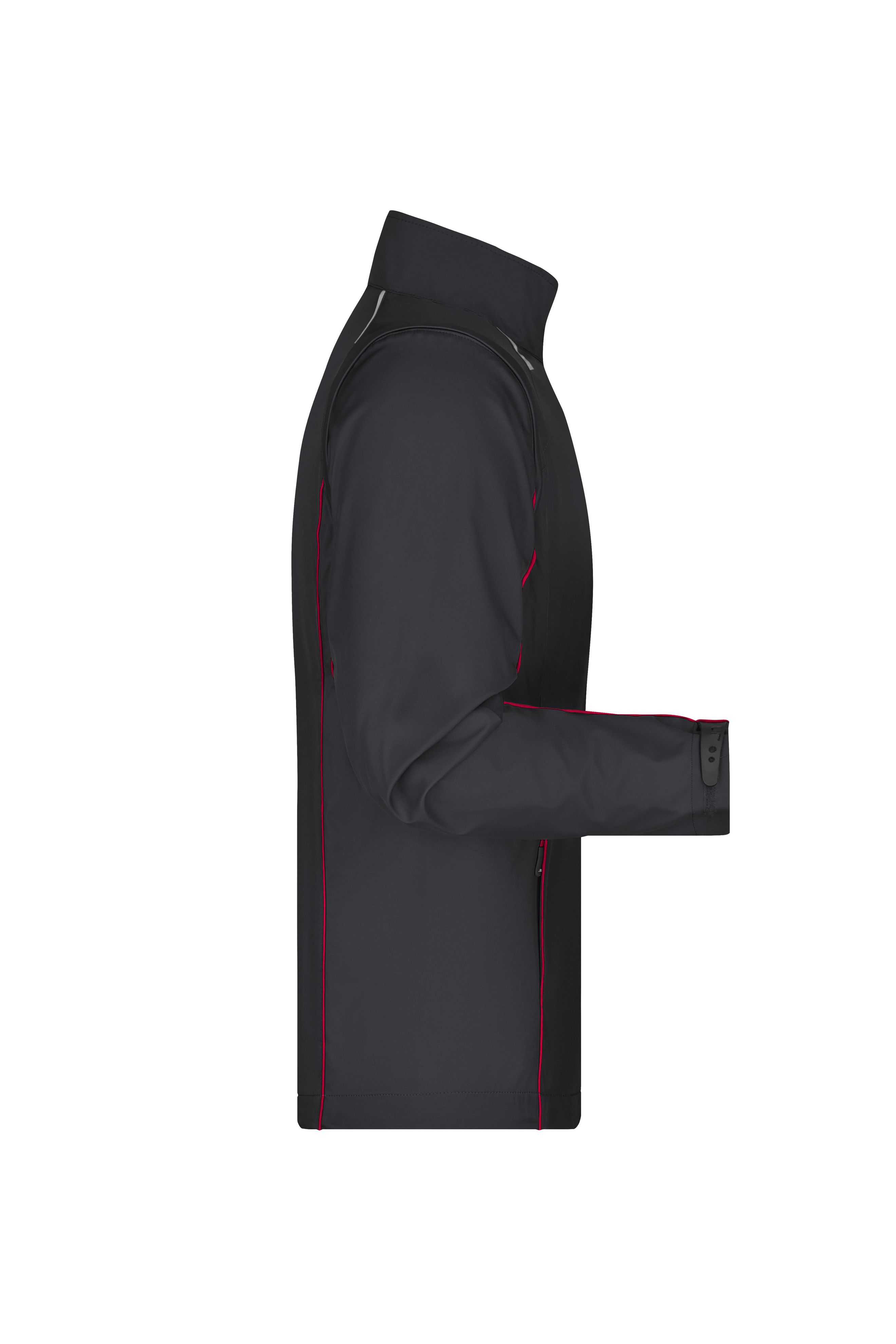Men Men's Zip-Off Softshell Jacket Black/red-Daiber