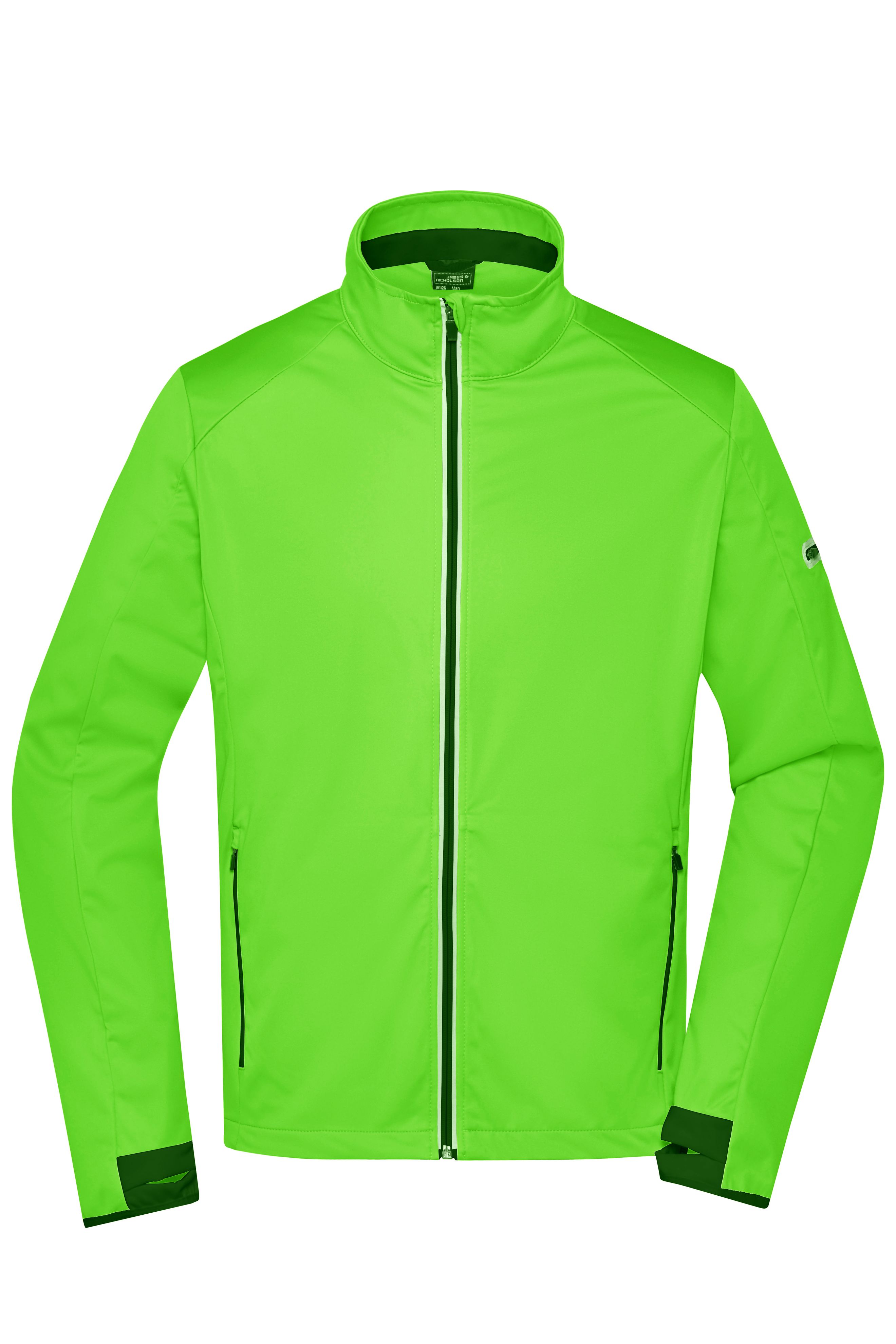 Herren Mens Sports Softshell Jacket Bright Green Black Daiber