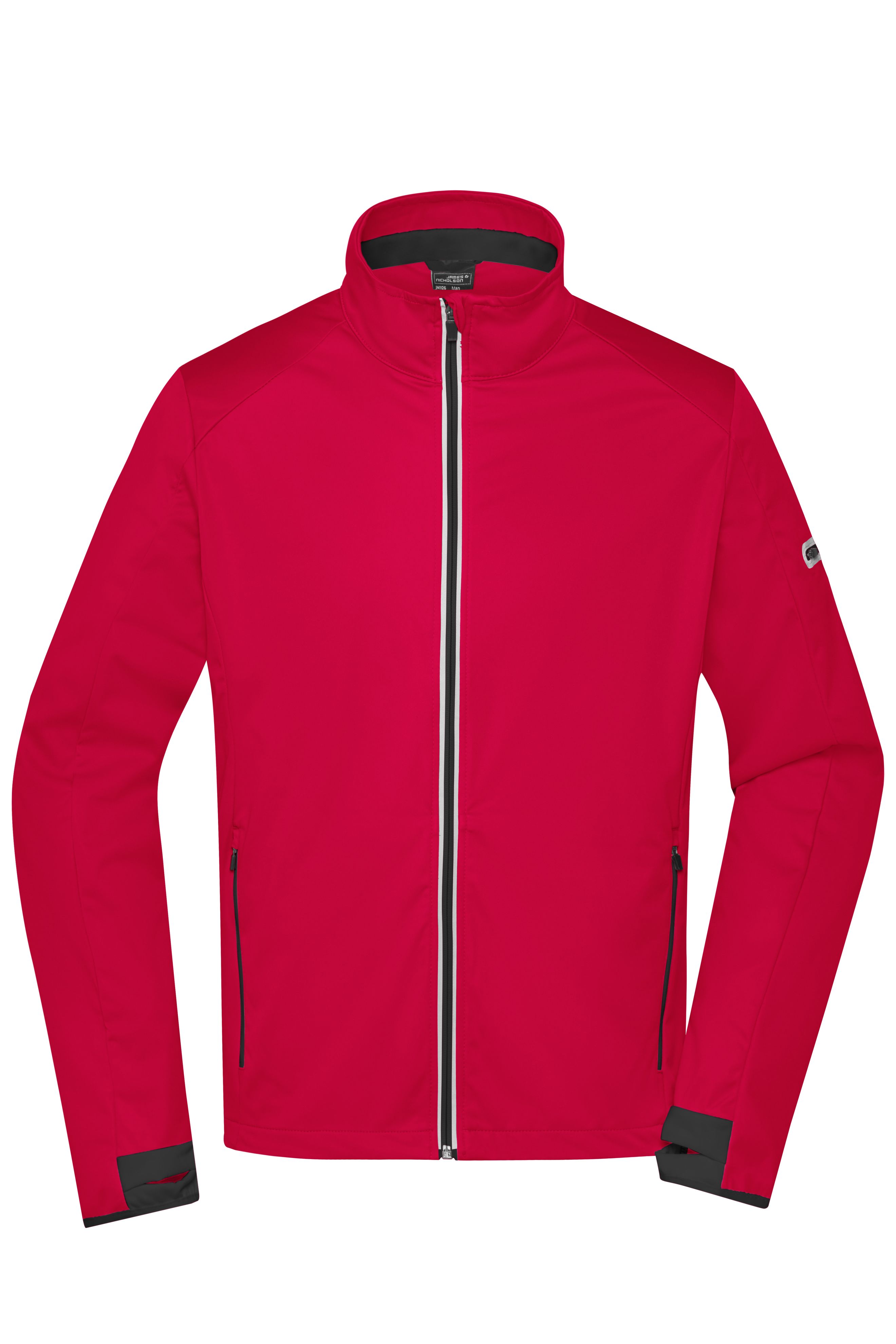 Men Mens Sports Softshell Jacket Light Red Black Daiber