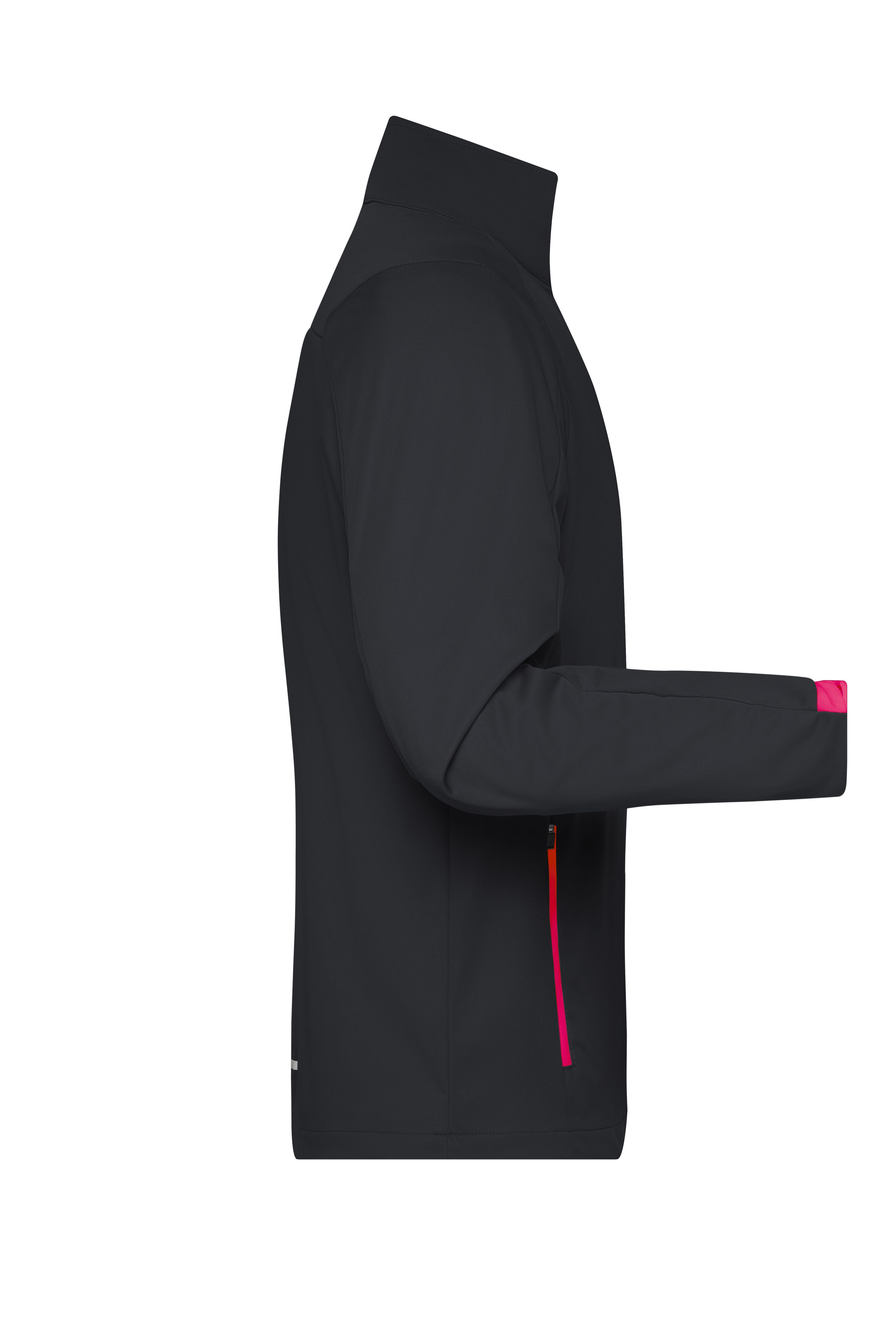 Herren Mens Sports Softshell Jacket Black Light Red Daiber