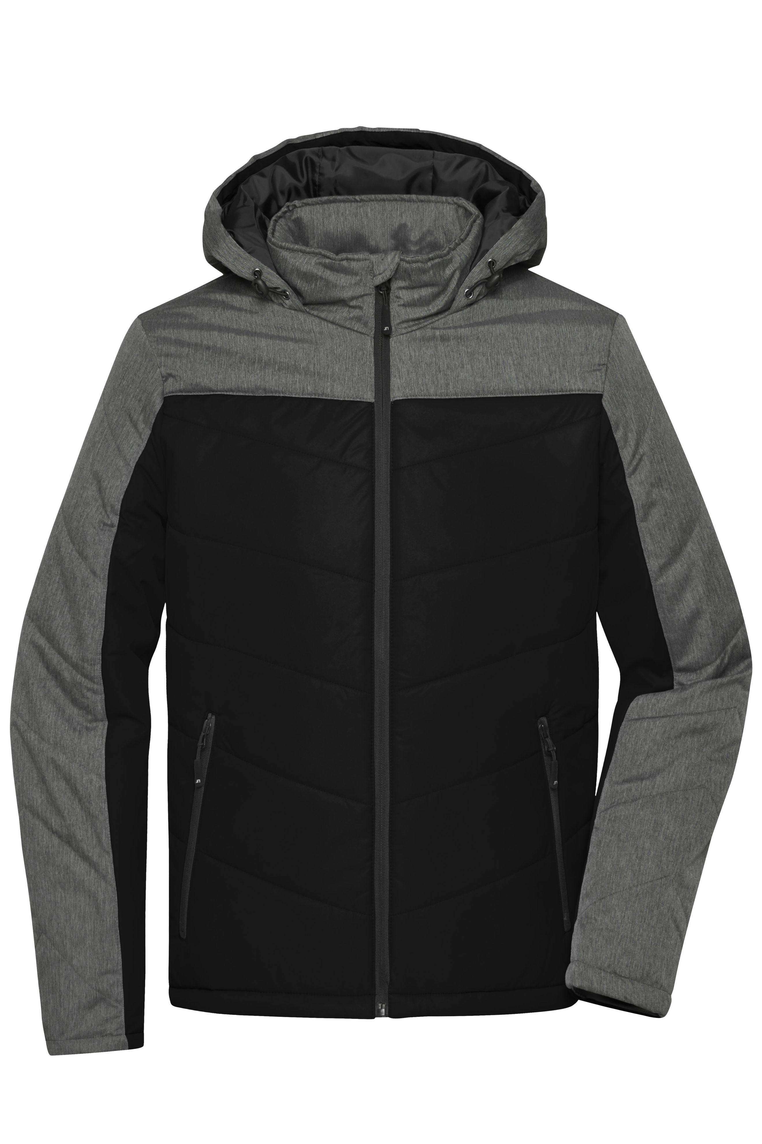 Herren Mens Winter Jacket Black Anthracite Melange Daiber