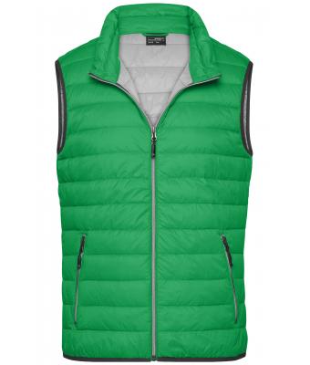 Men Men's Down Vest Fern-green/silver-Daiber