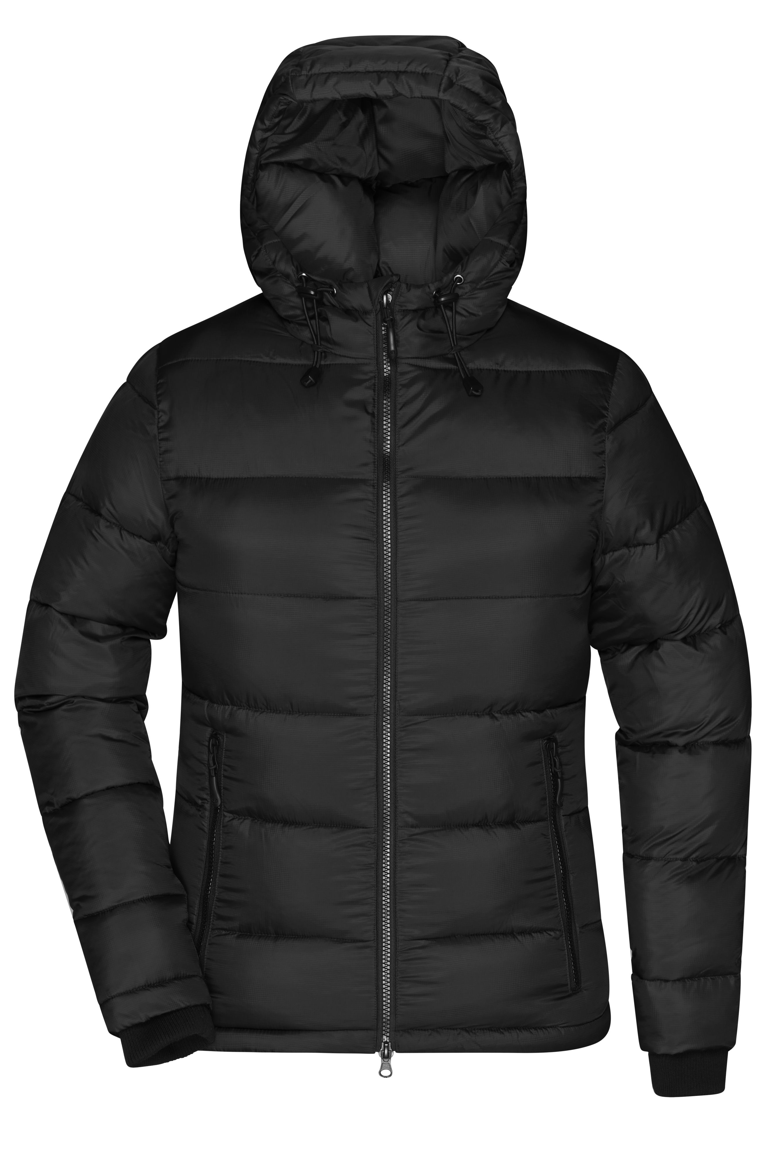 Ladies Ladies Padded Jacket Blackred Daiber