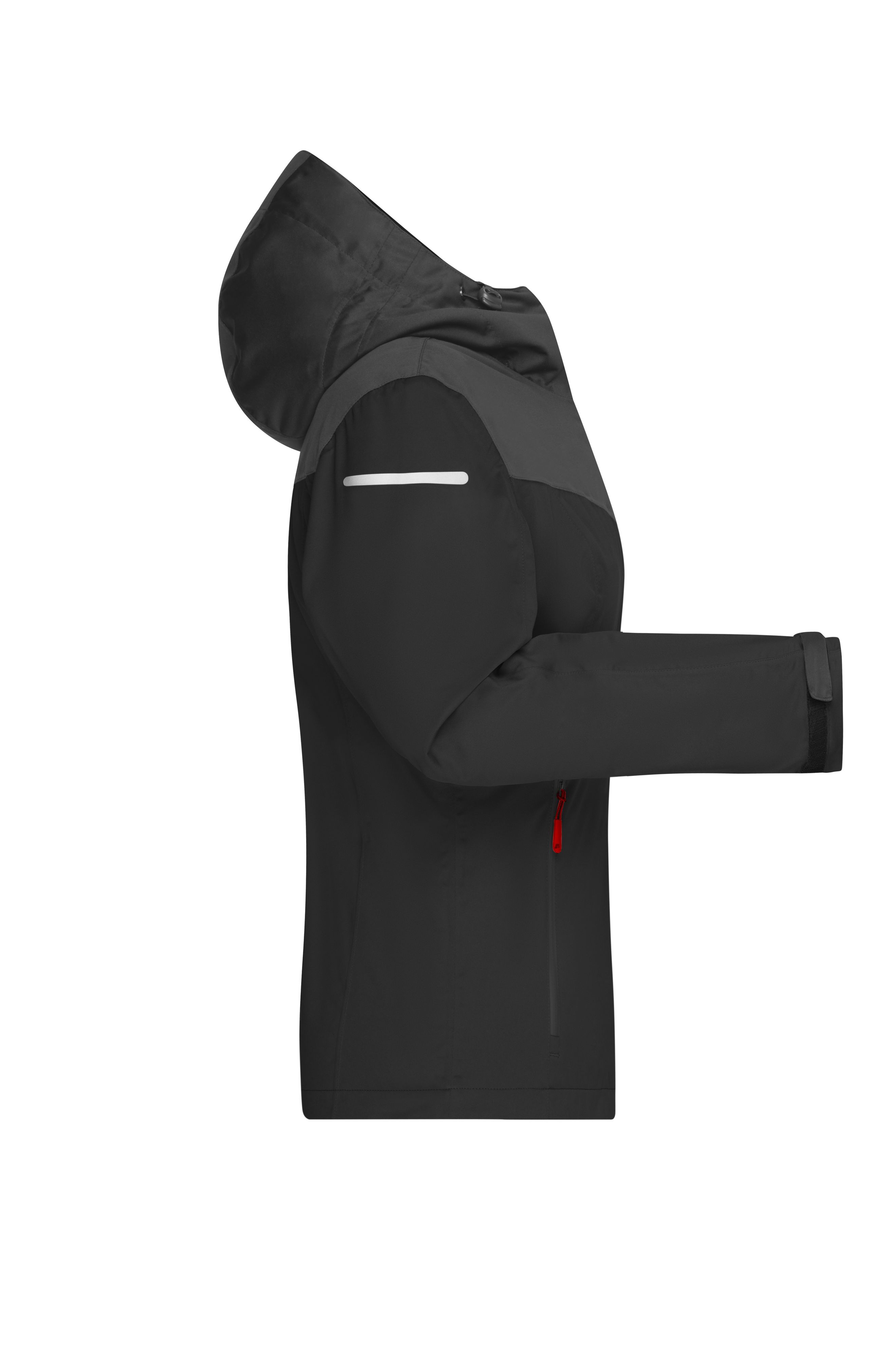 Damen Ladies Allweather Jacket Black Carbon Light Red Daiber