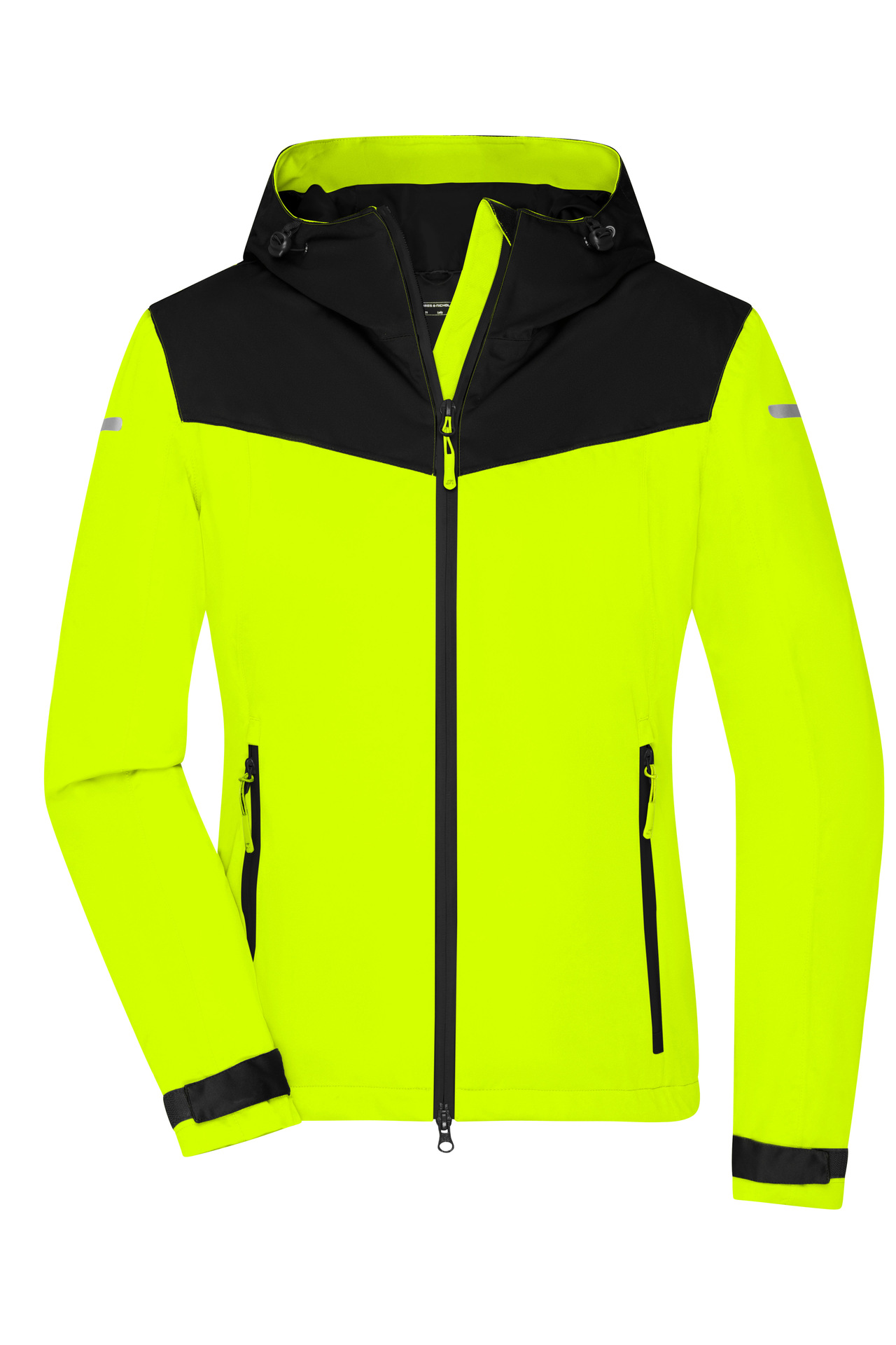 Ladies Ladies Allweather Jacket Bright Yellow Black Daiber