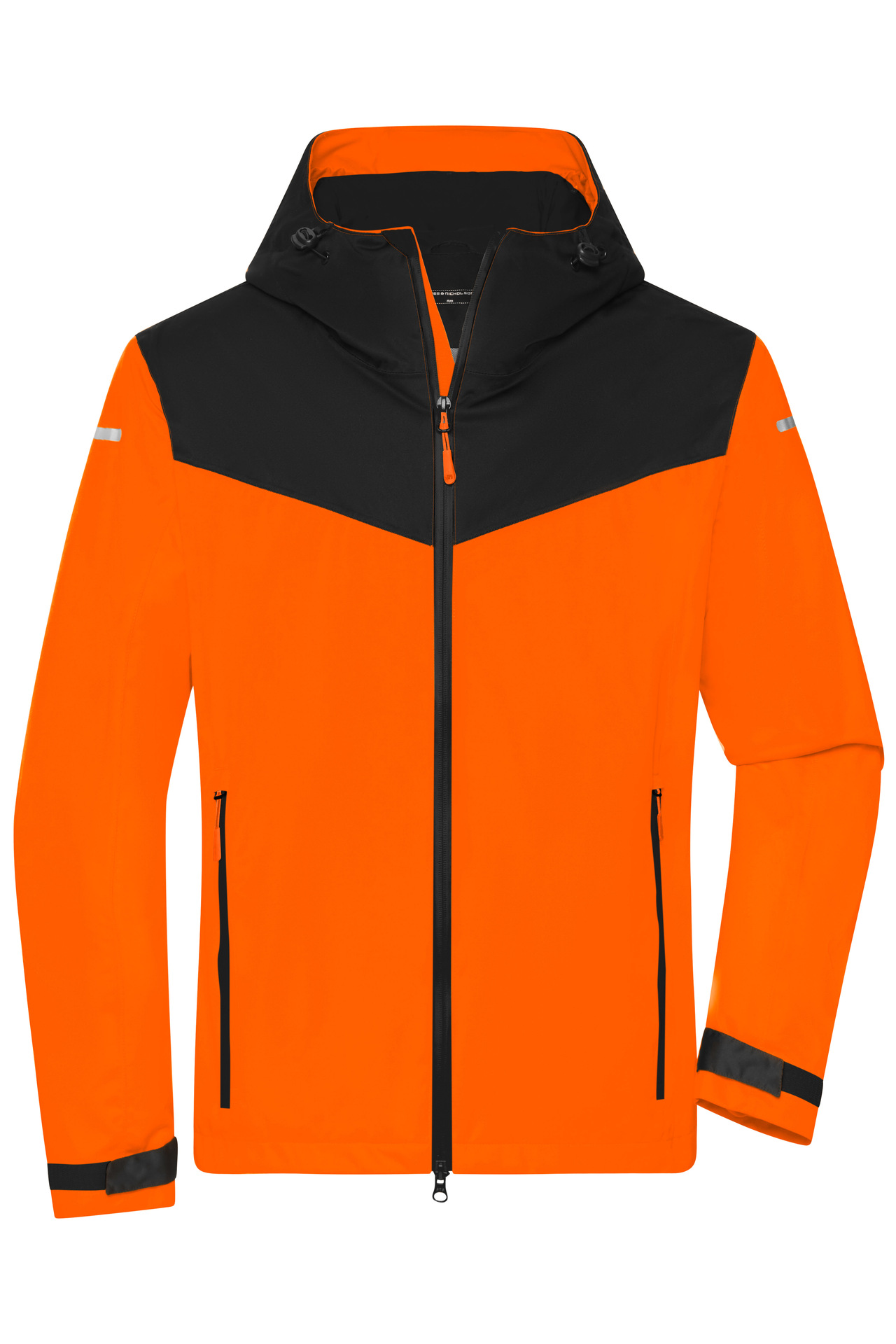 Herren Mens Allweather Jacket Neon Orange Black Daiber