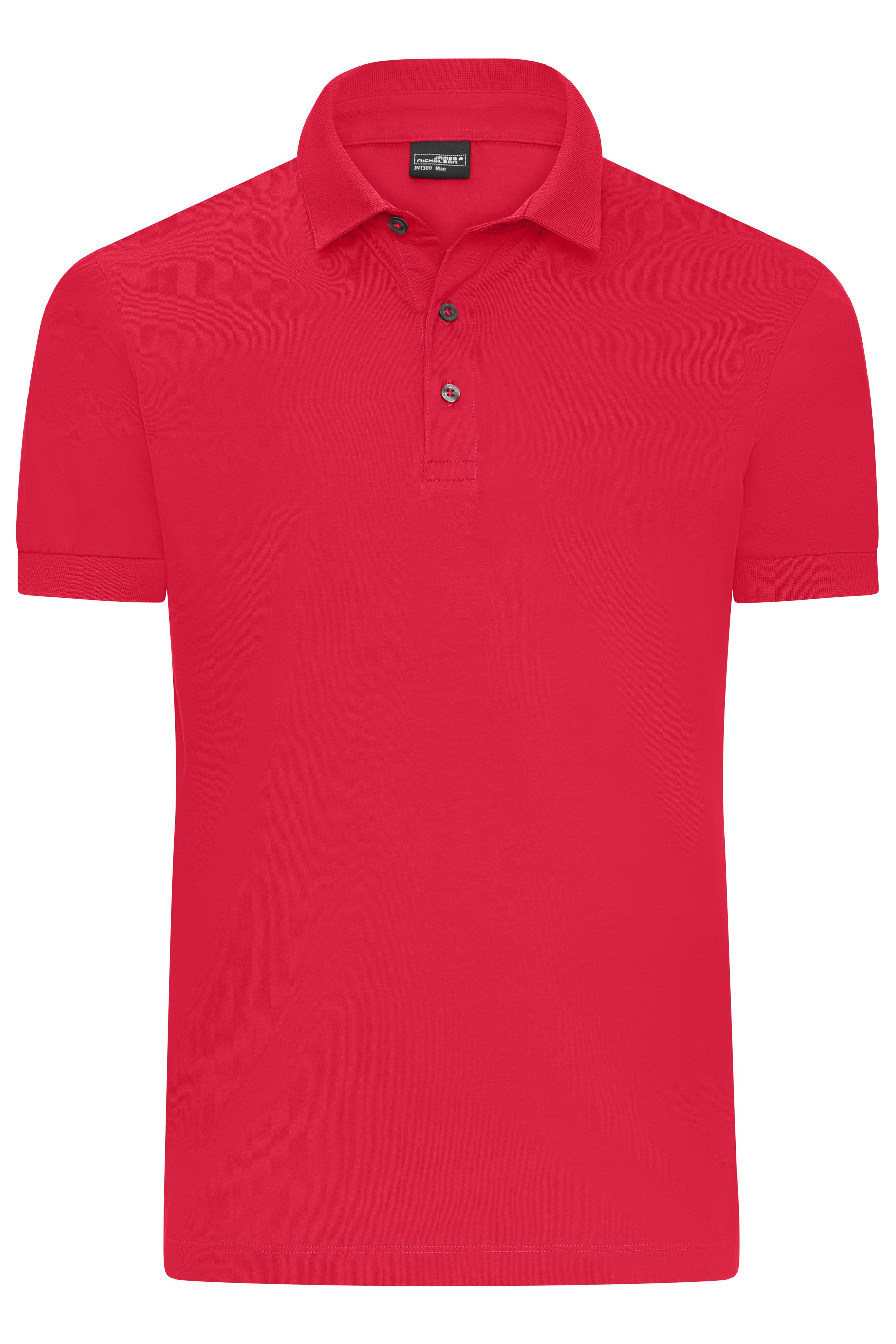 Herren Men's Mercerised Polo Light-red-Daiber