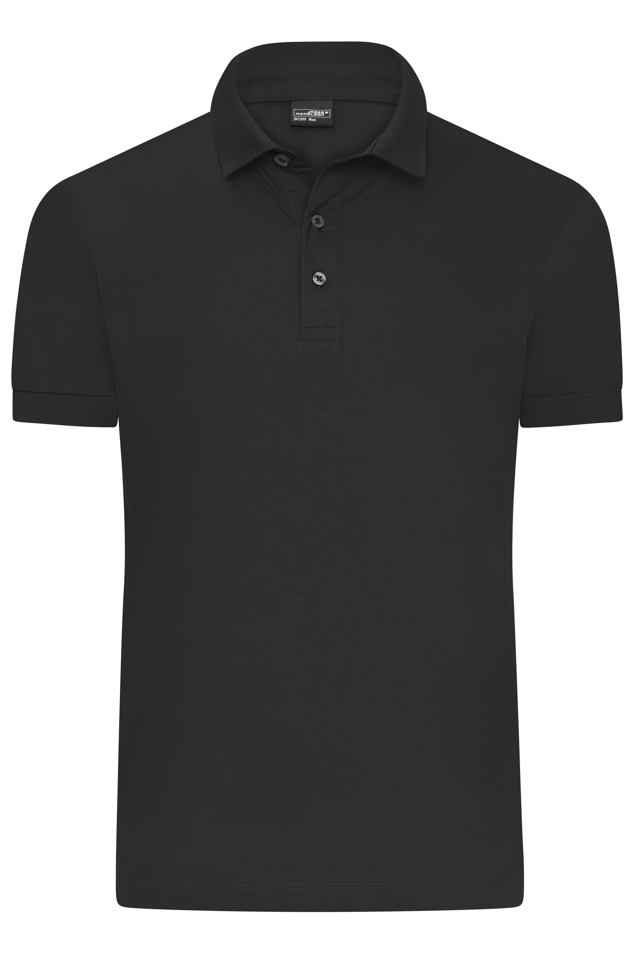 Herren Men's Mercerised Polo Black-Daiber