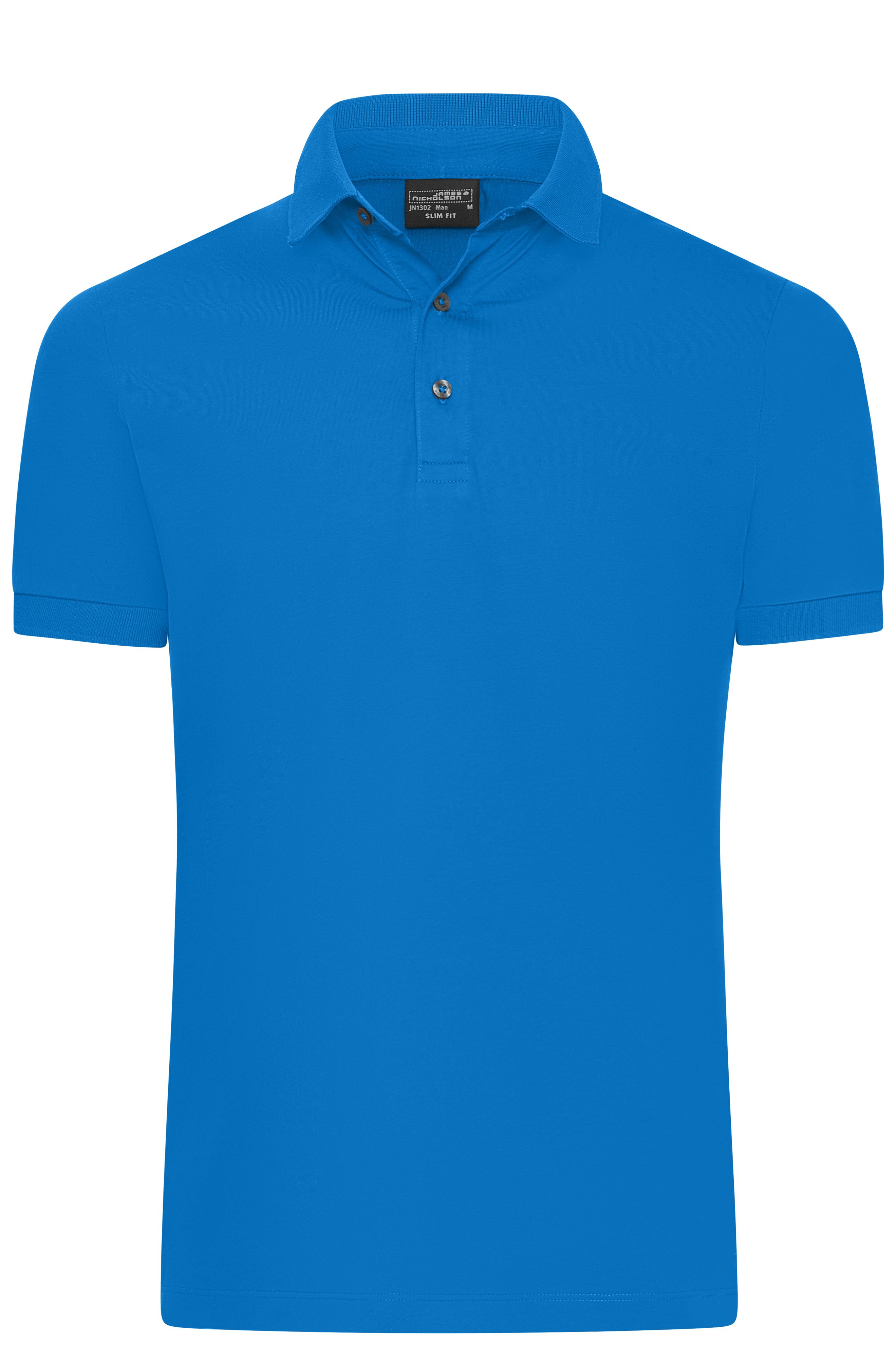 Herren Men's Mercerised Polo Slim Fit Riviera-Daiber