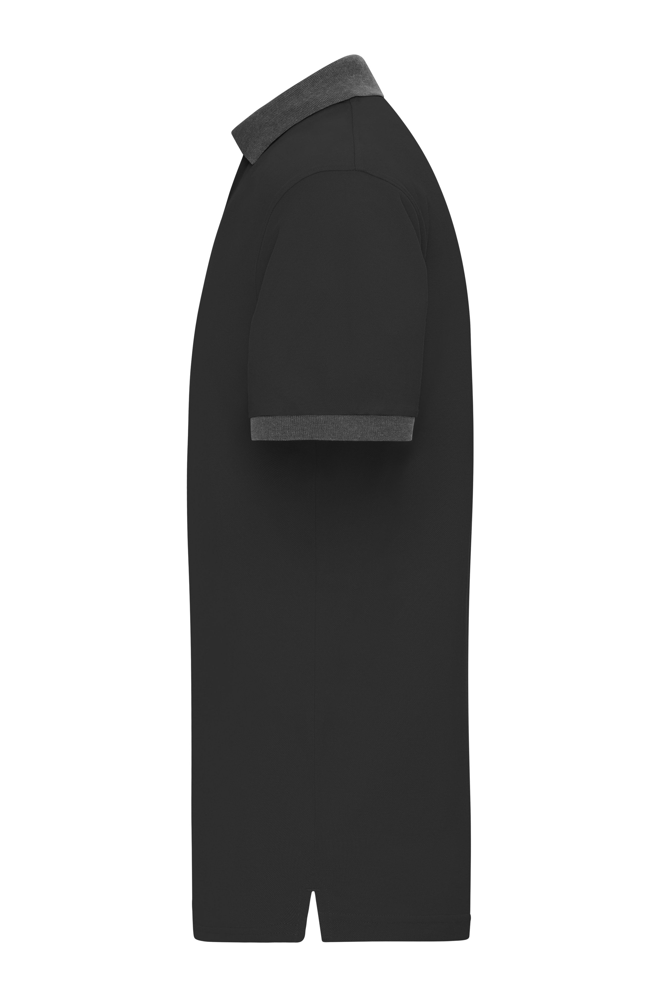 Men Men's Polo Black/anthracite-melange-Daiber