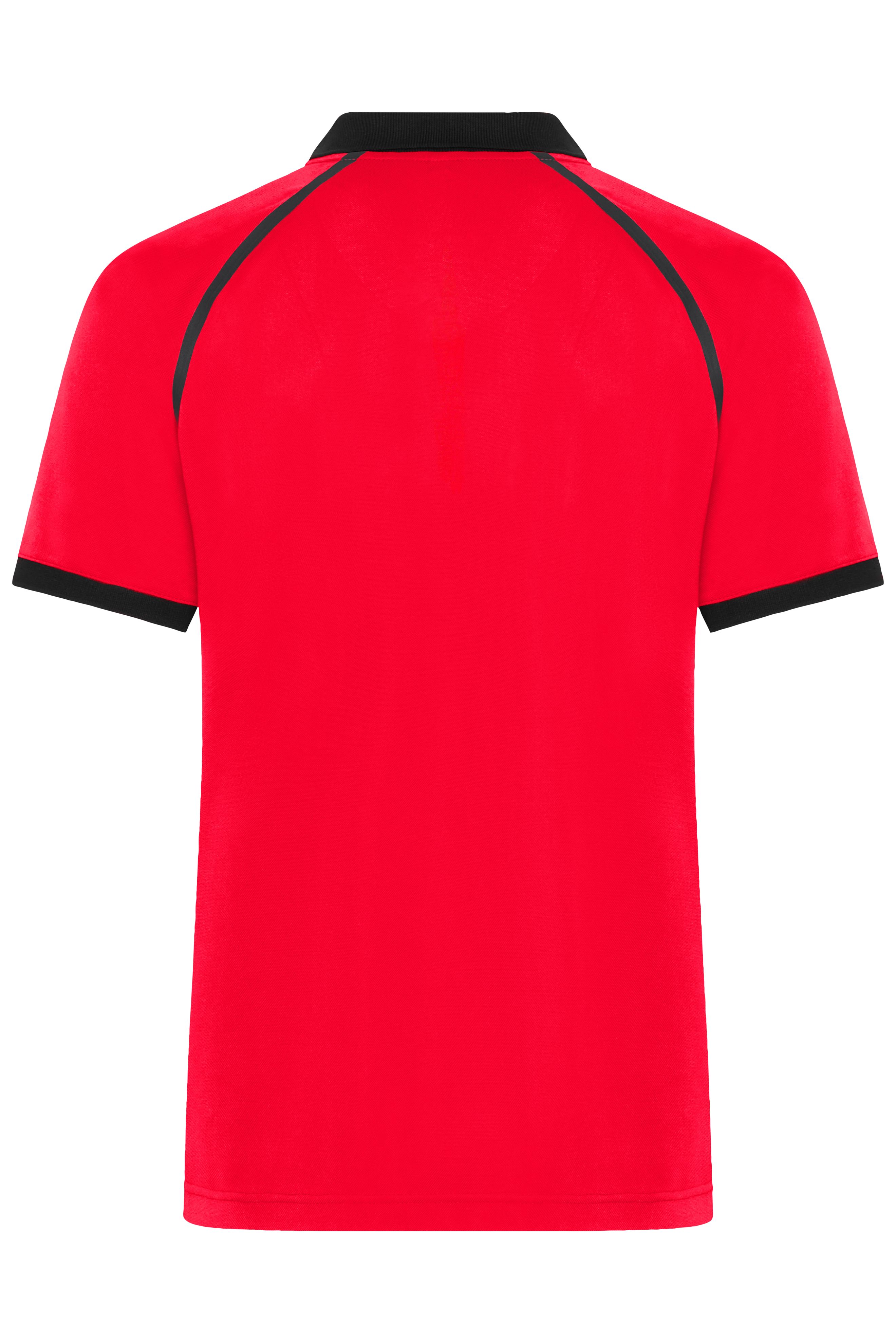 Men Men's Zip-Polo Light-red/black-Daiber