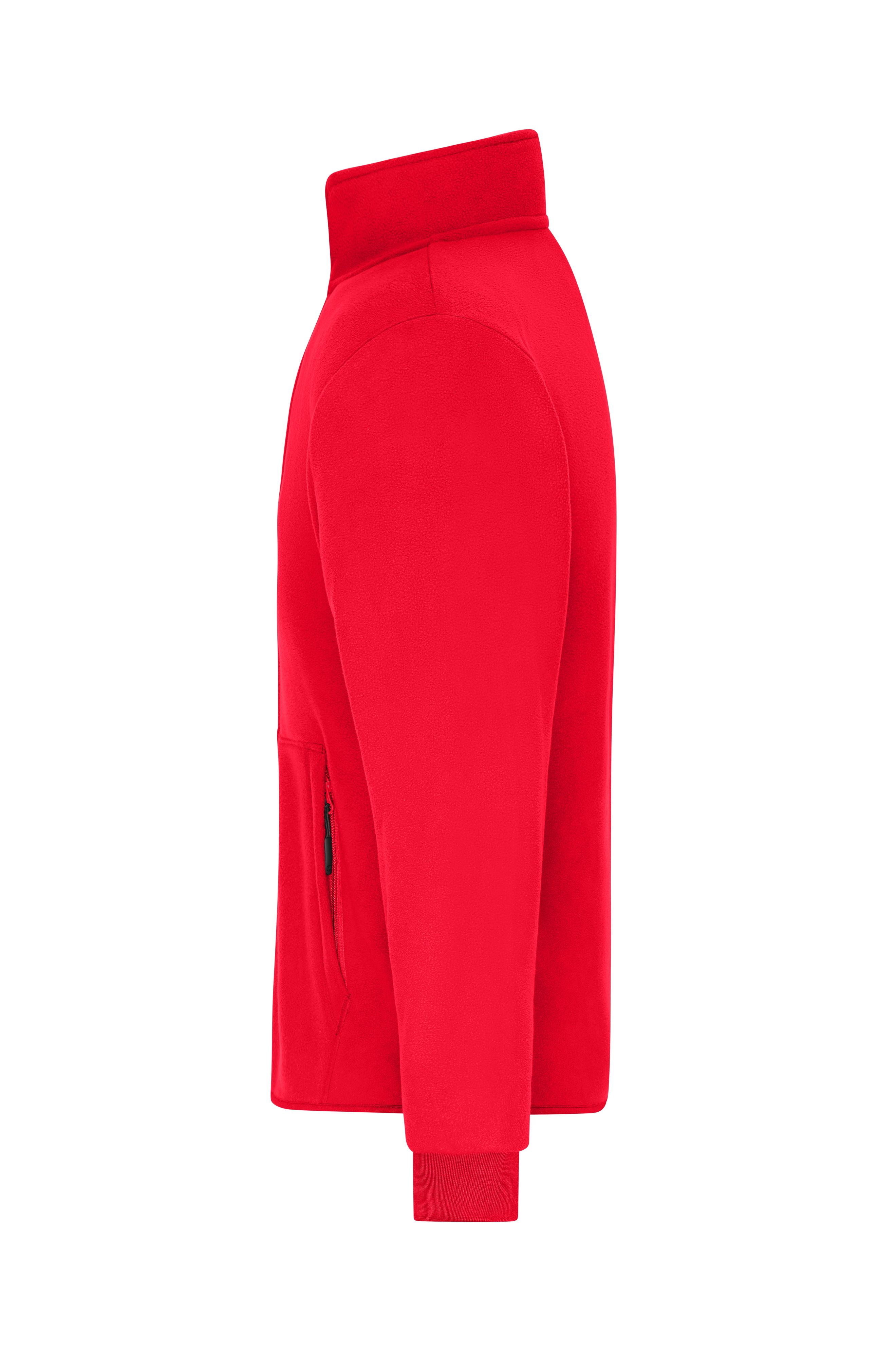 Men Men's Bonded Fleece Jacket Red/black-Daiber