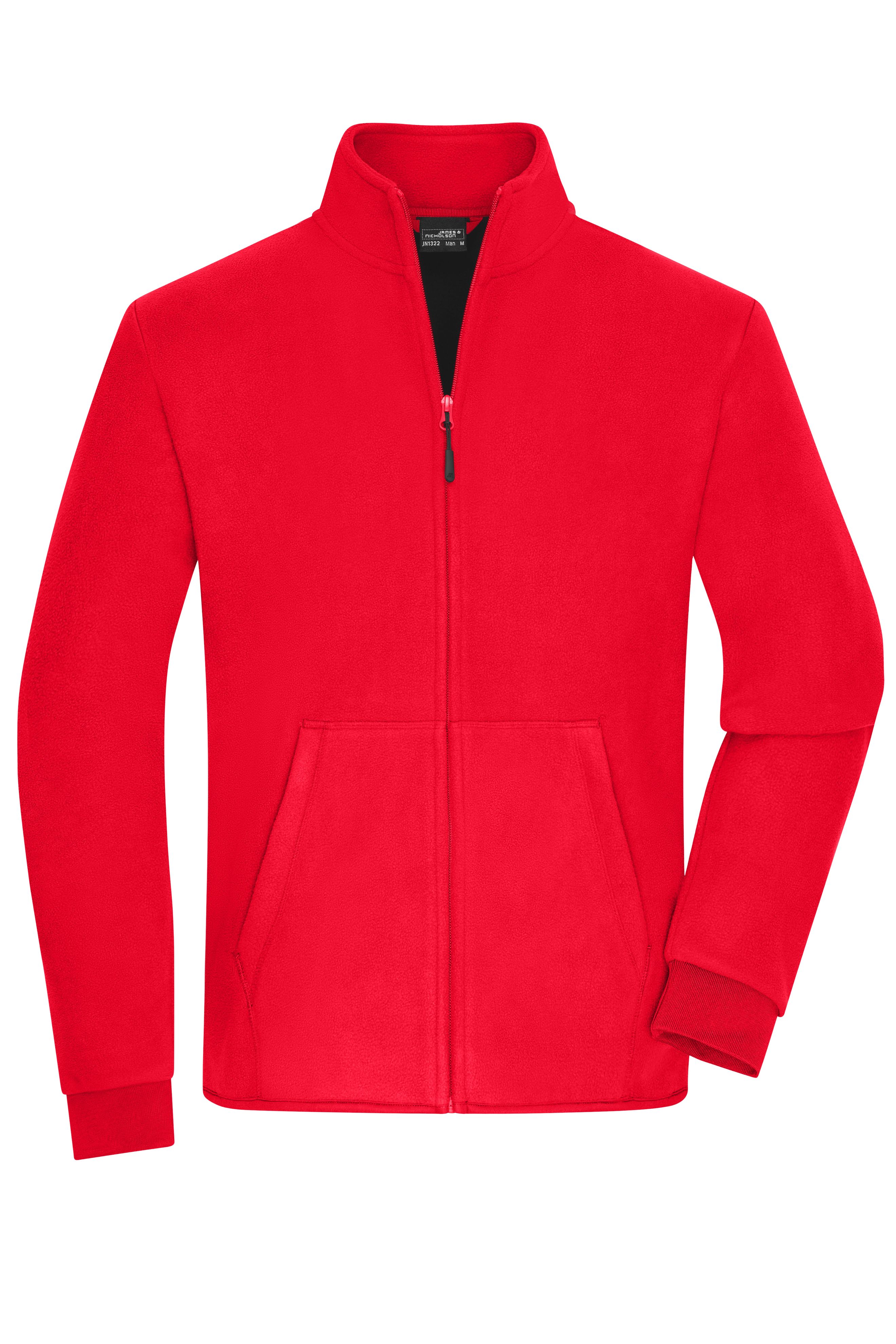 Men Men's Bonded Fleece Jacket Red/black-Daiber