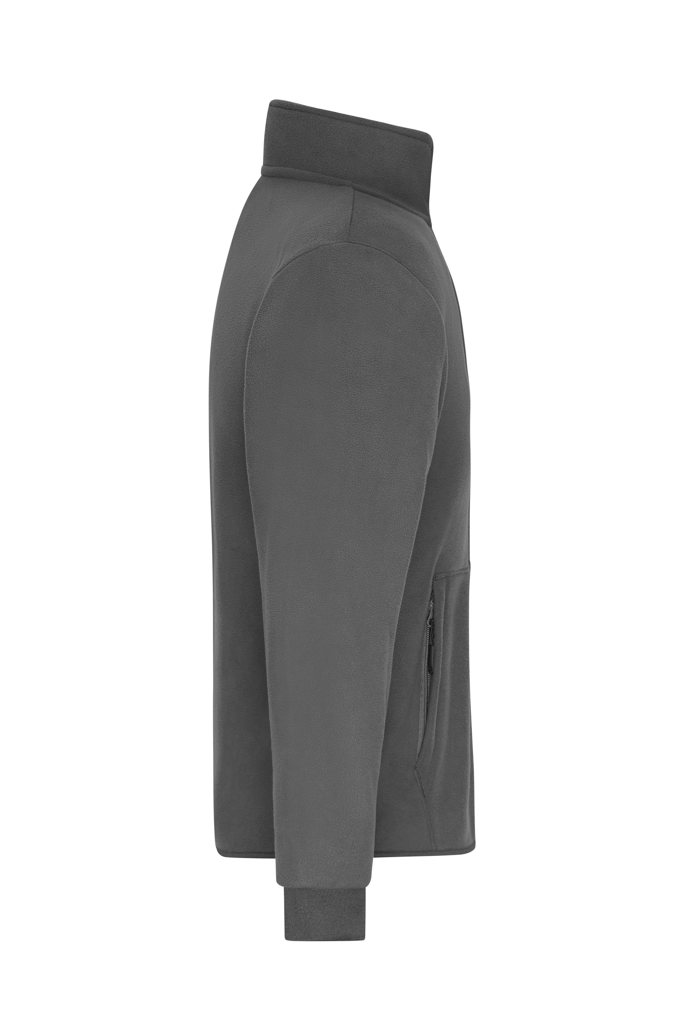 Men Men's Bonded Fleece Jacket Carbon/red-Daiber