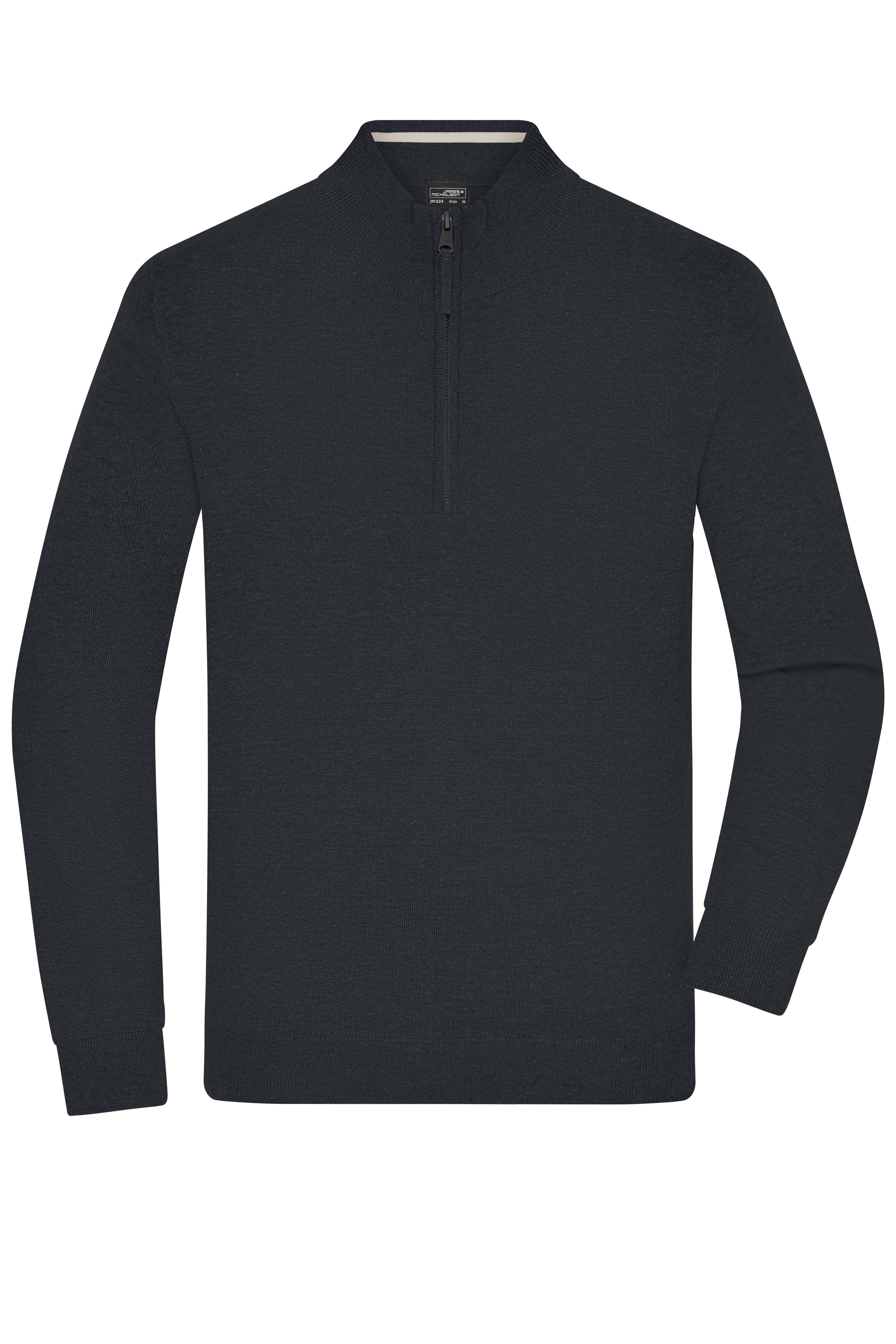 Herren Men's Half-Zip Troyer Black-Daiber