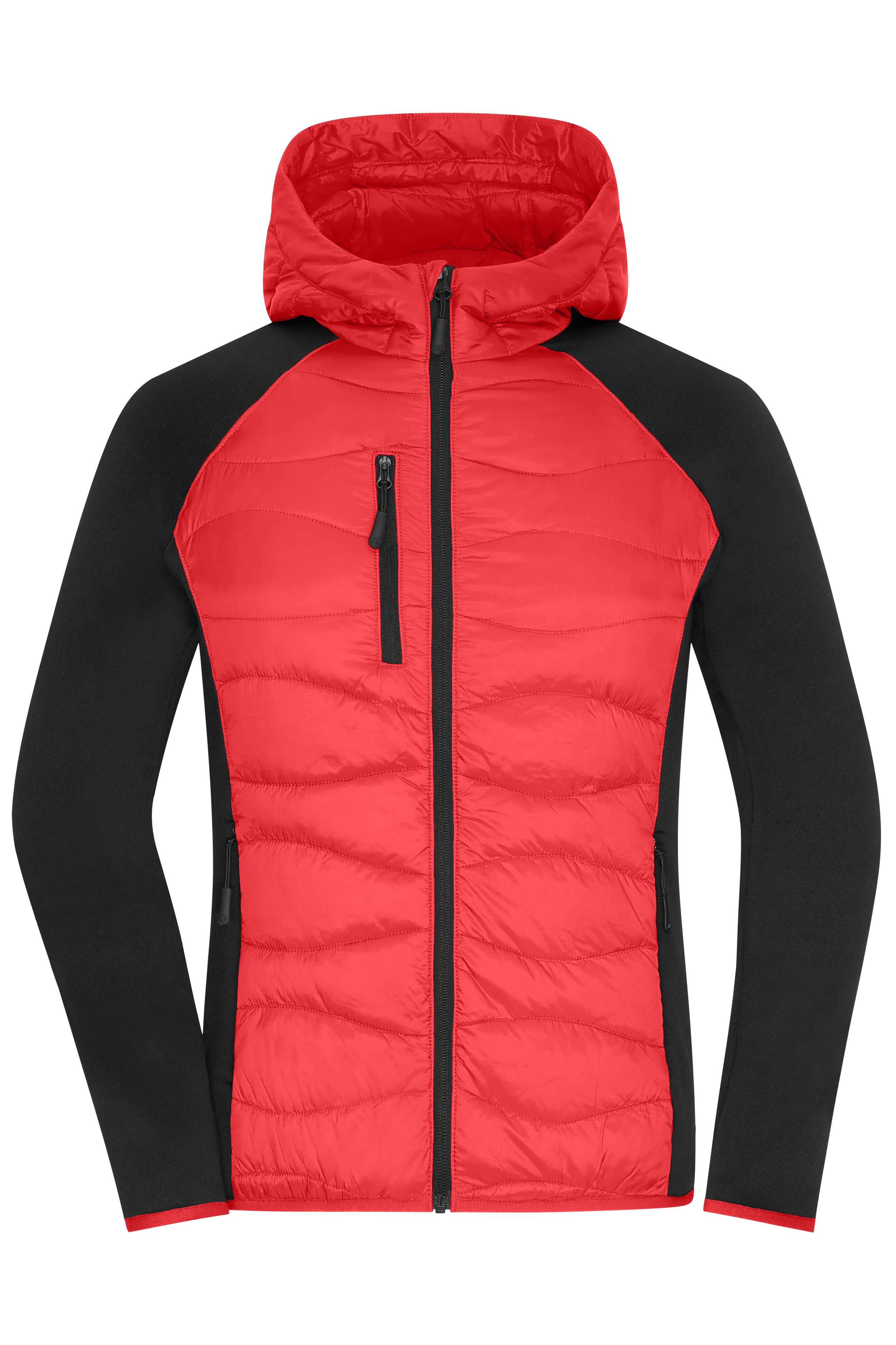 Damen Ladies' Hybrid Jacket Red/black-Daiber