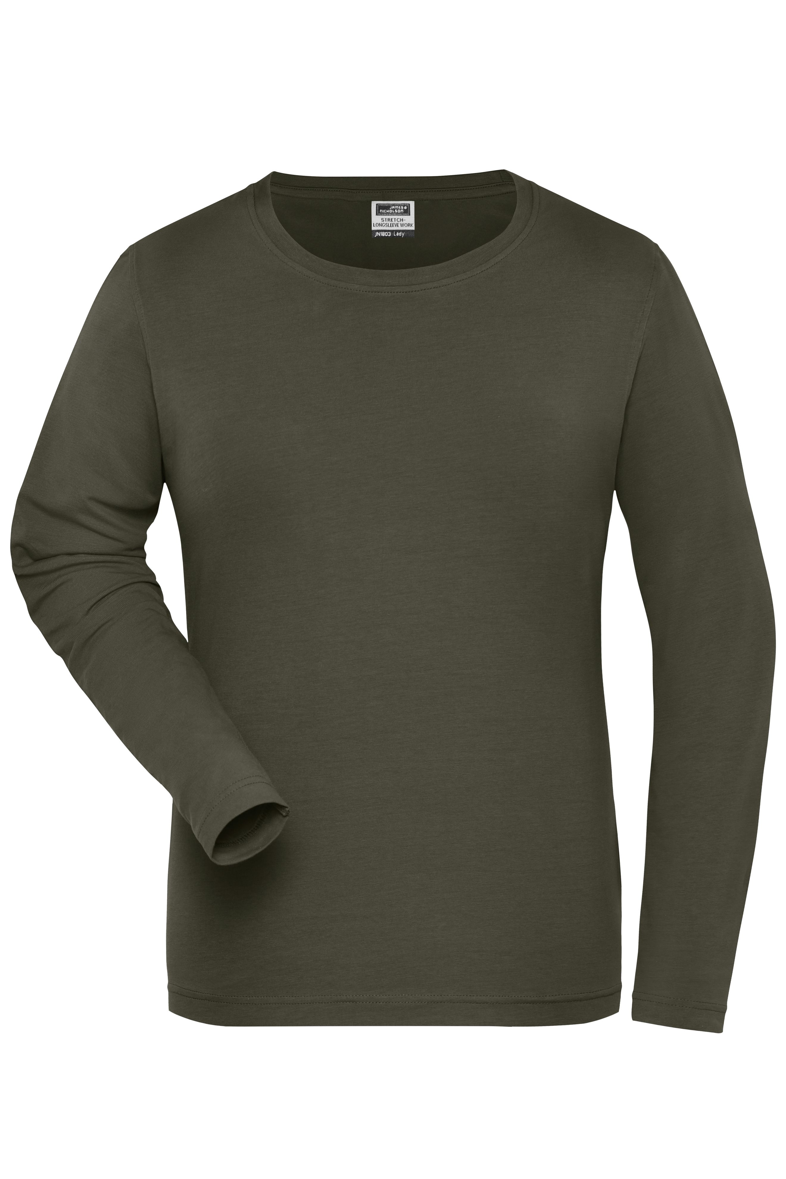 Ladies Ladies' BIO Stretch-Longsleeve Work - SOLID - OCS Blended Olive ...