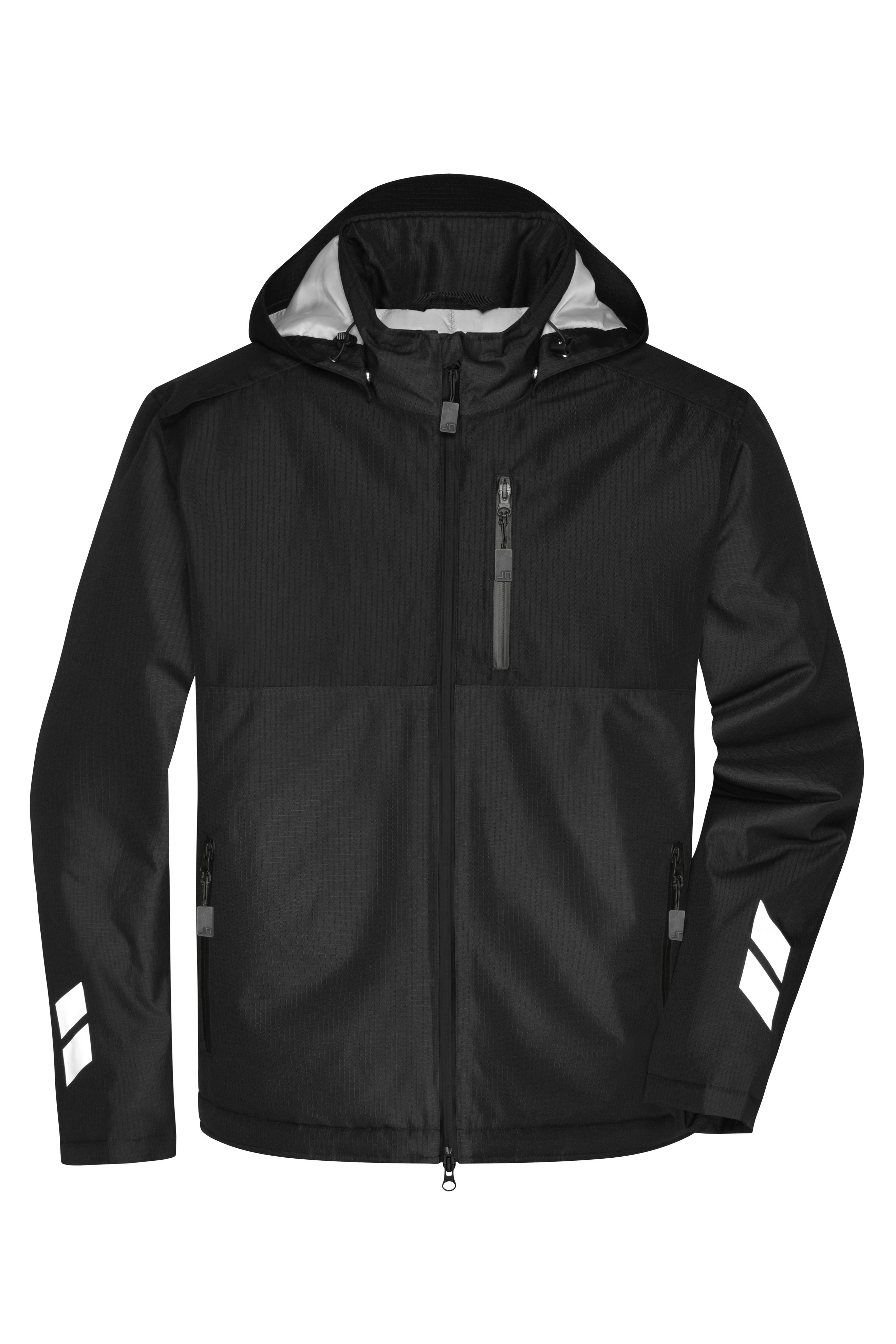 Unisex Padded Hardshell Workwear Jacket GRS Black/black-Daiber