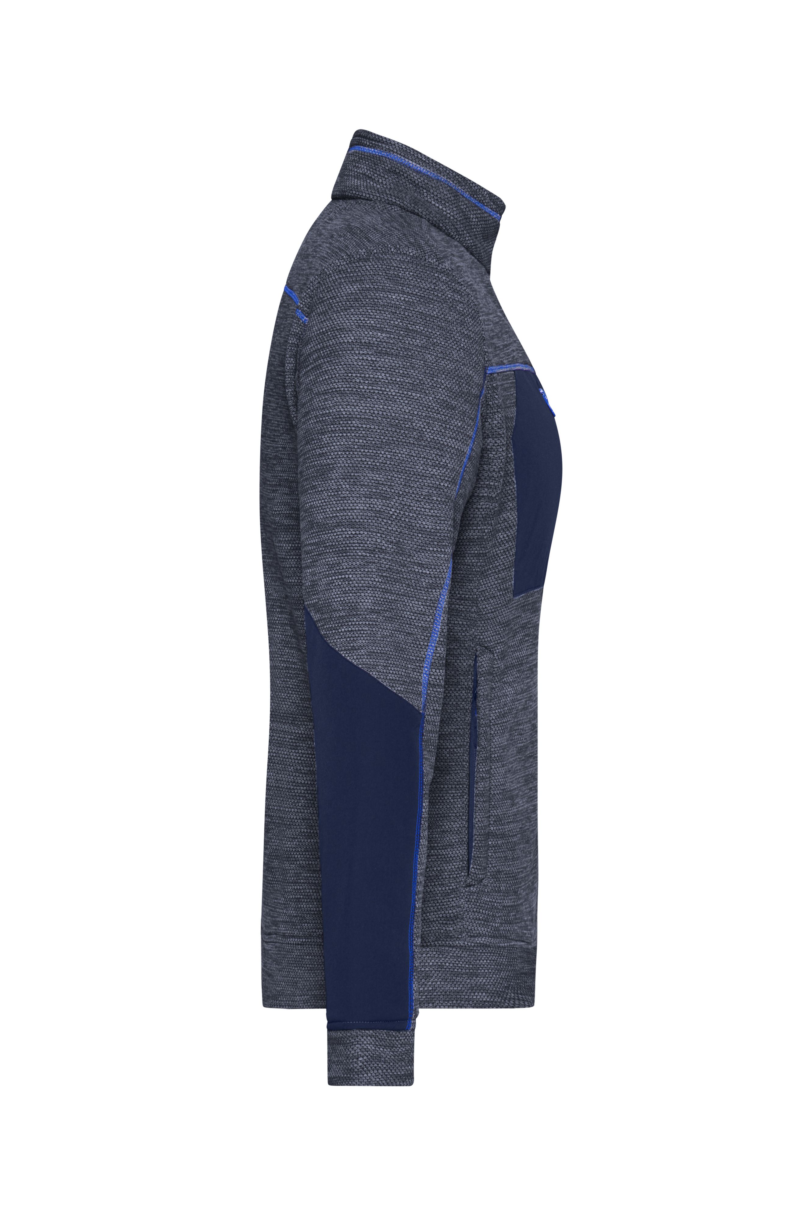 Damen Ladies' Structure Fleece Jacket Navy-melange/navy/royal-Daiber