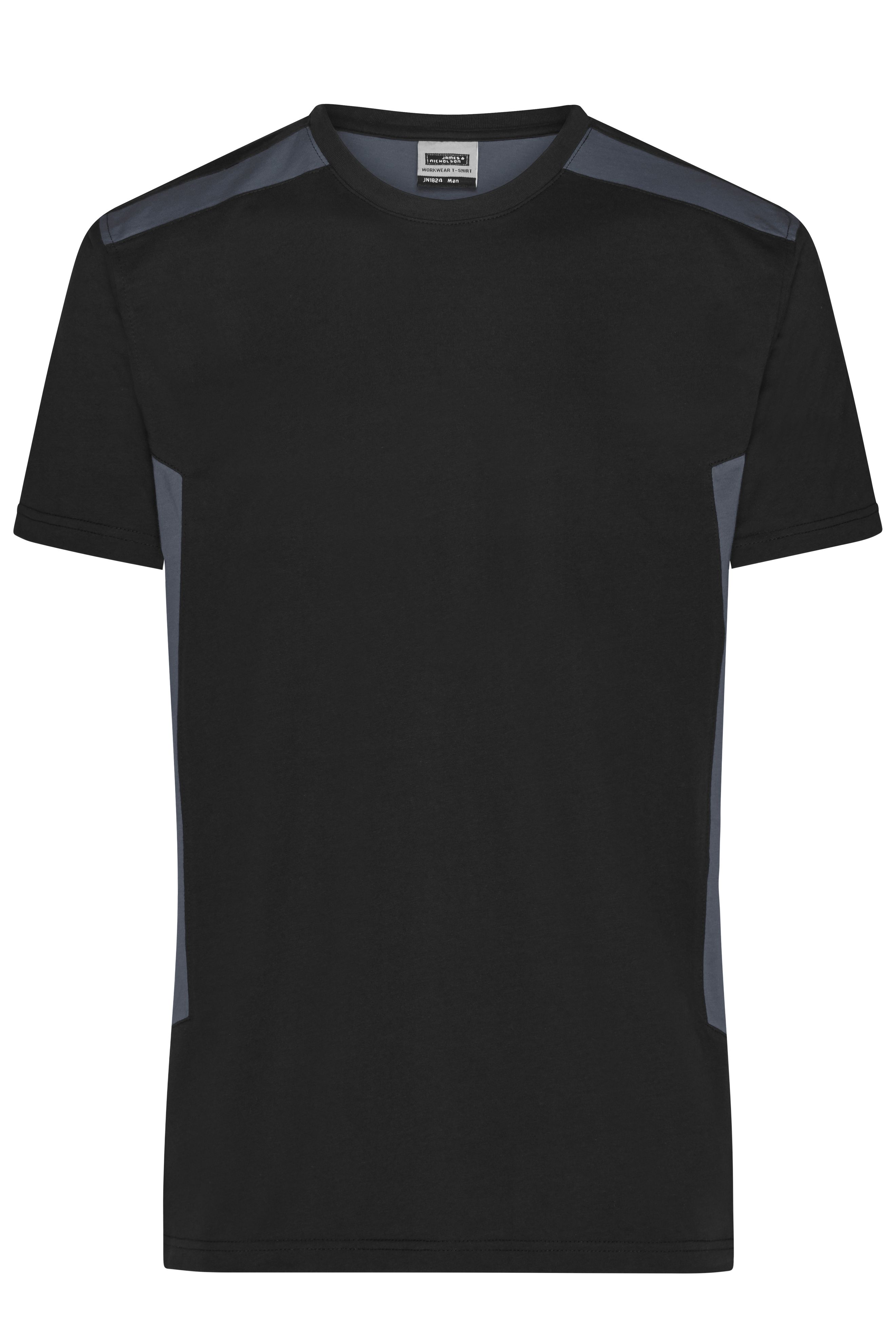 Herren Men`s Workwear T-Shirt - STRONG - Black/carbon-Daiber